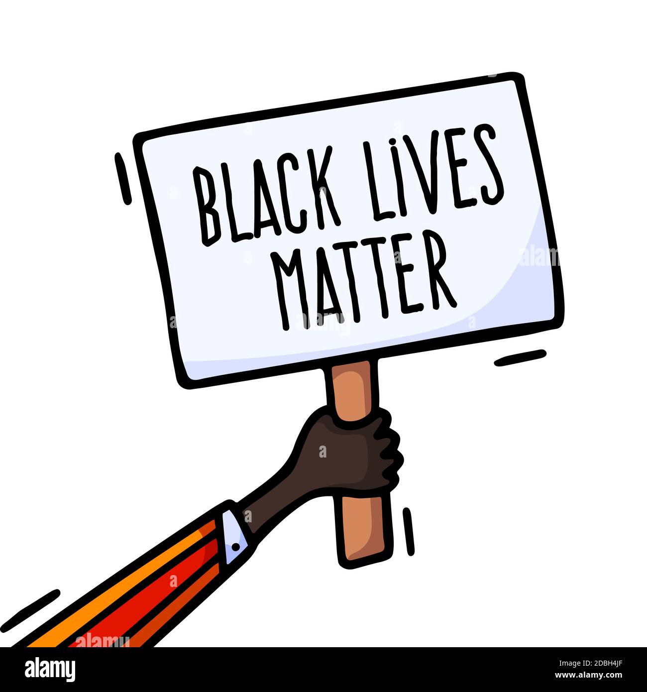 Vector Picket Placard Sign Black live matter Protest. Activist protest ...