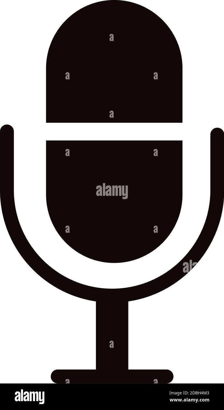 microphone sound silhouette style icon vector illustration design Stock ...