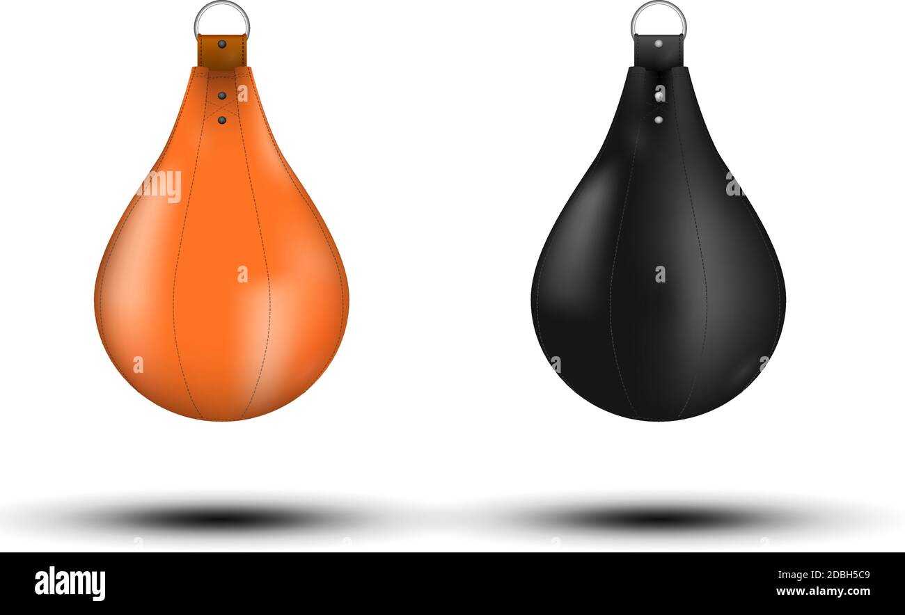 Black Punching Bag 3d illustration 3d. Punching bag black on white ...