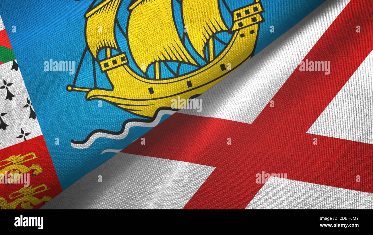 Saint Pierre and Miquelon and Northern Ireland two flags Stock Photo ...