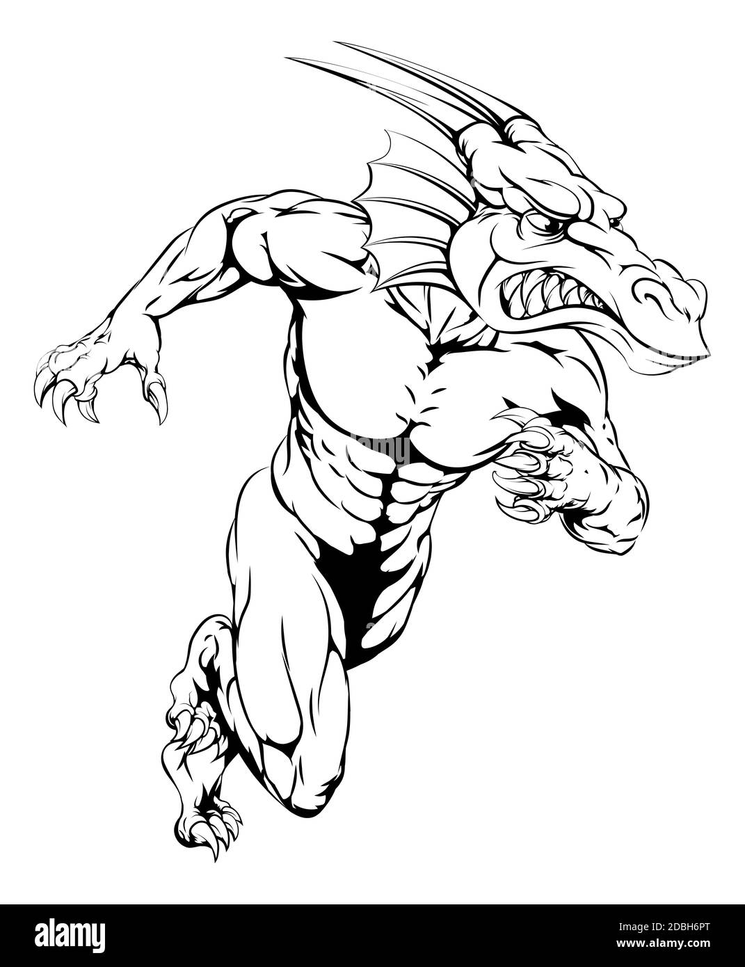 Dragon tattoo vector image hi-res stock photography and images - Alamy