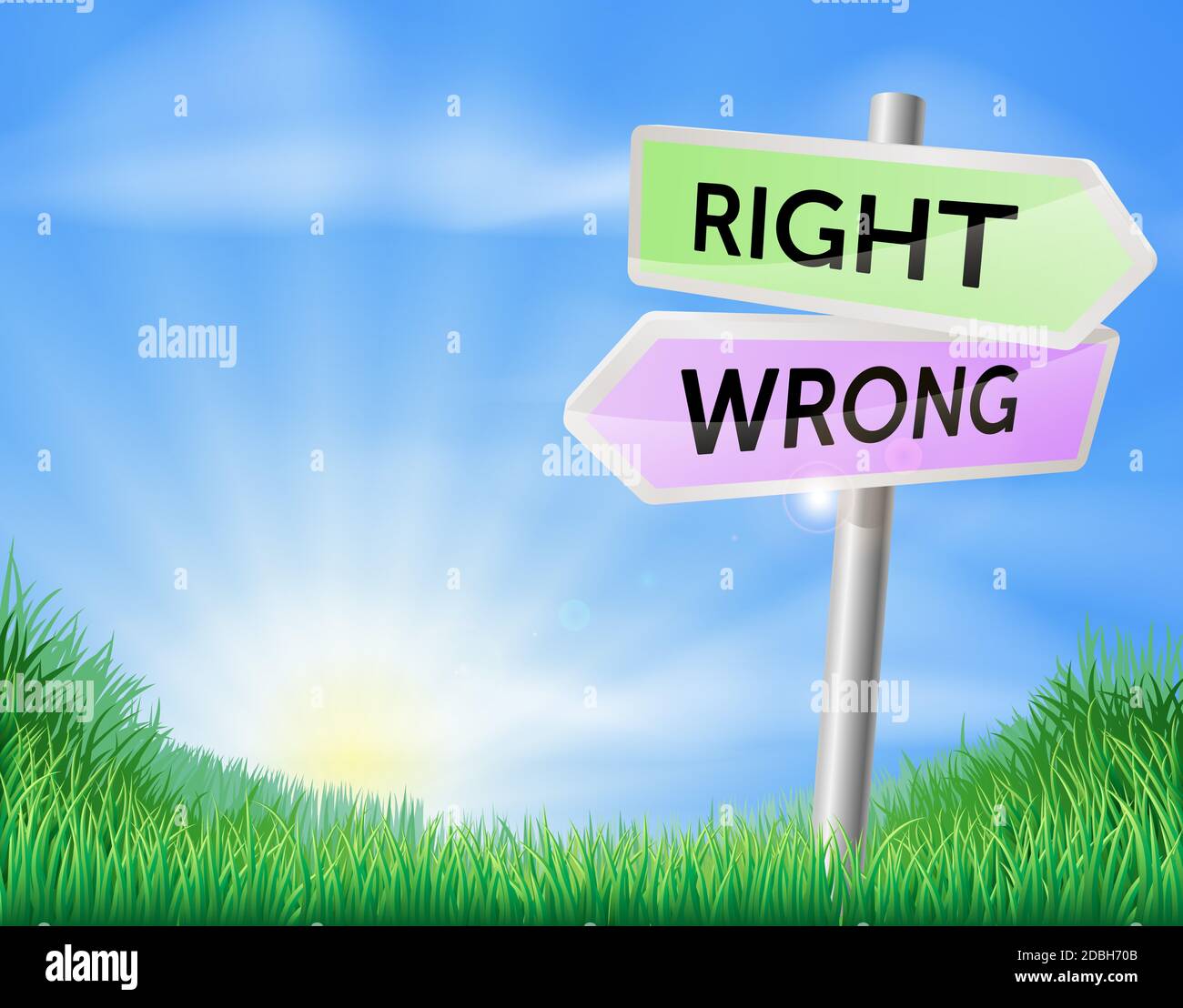 Right way wrong way sign hi-res stock photography and images - Alamy