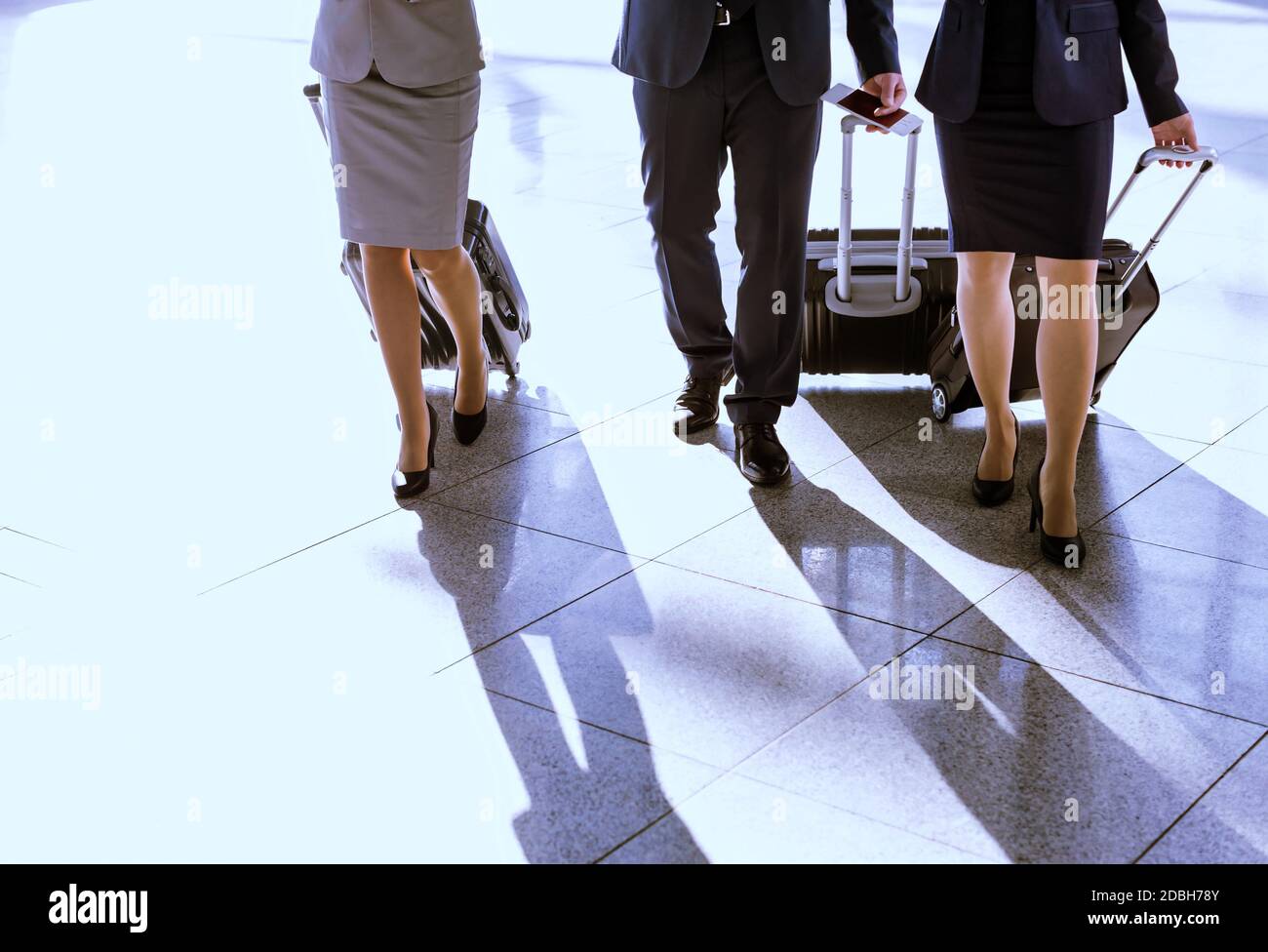 Business people walking with their suitcase in airport Stock Photo - Alamy