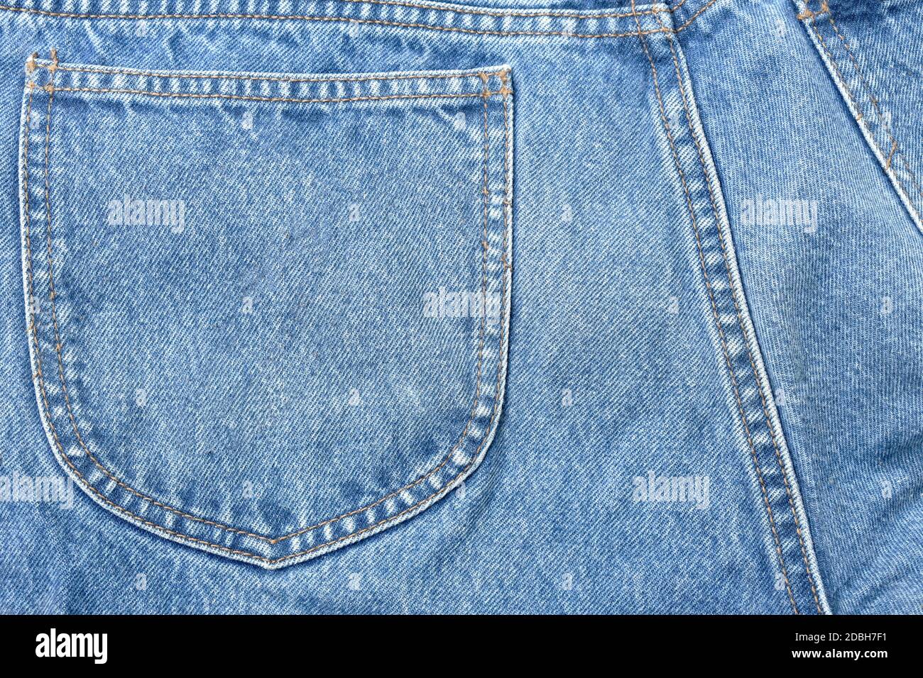 Back pocket jean fabric texture and background Stock Photo - Alamy