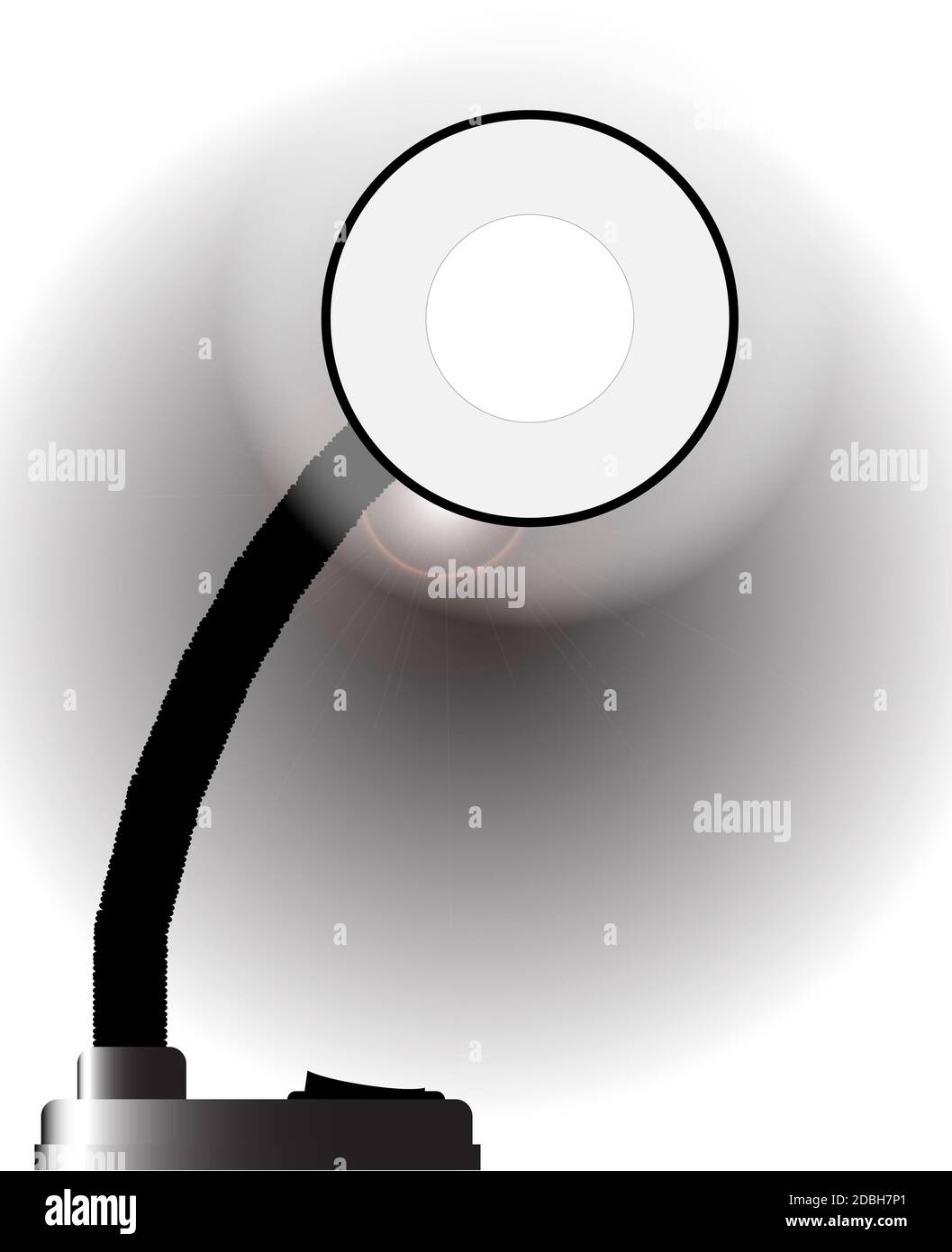 A black metal bendy poise office desk lamp Stock Photo - Alamy