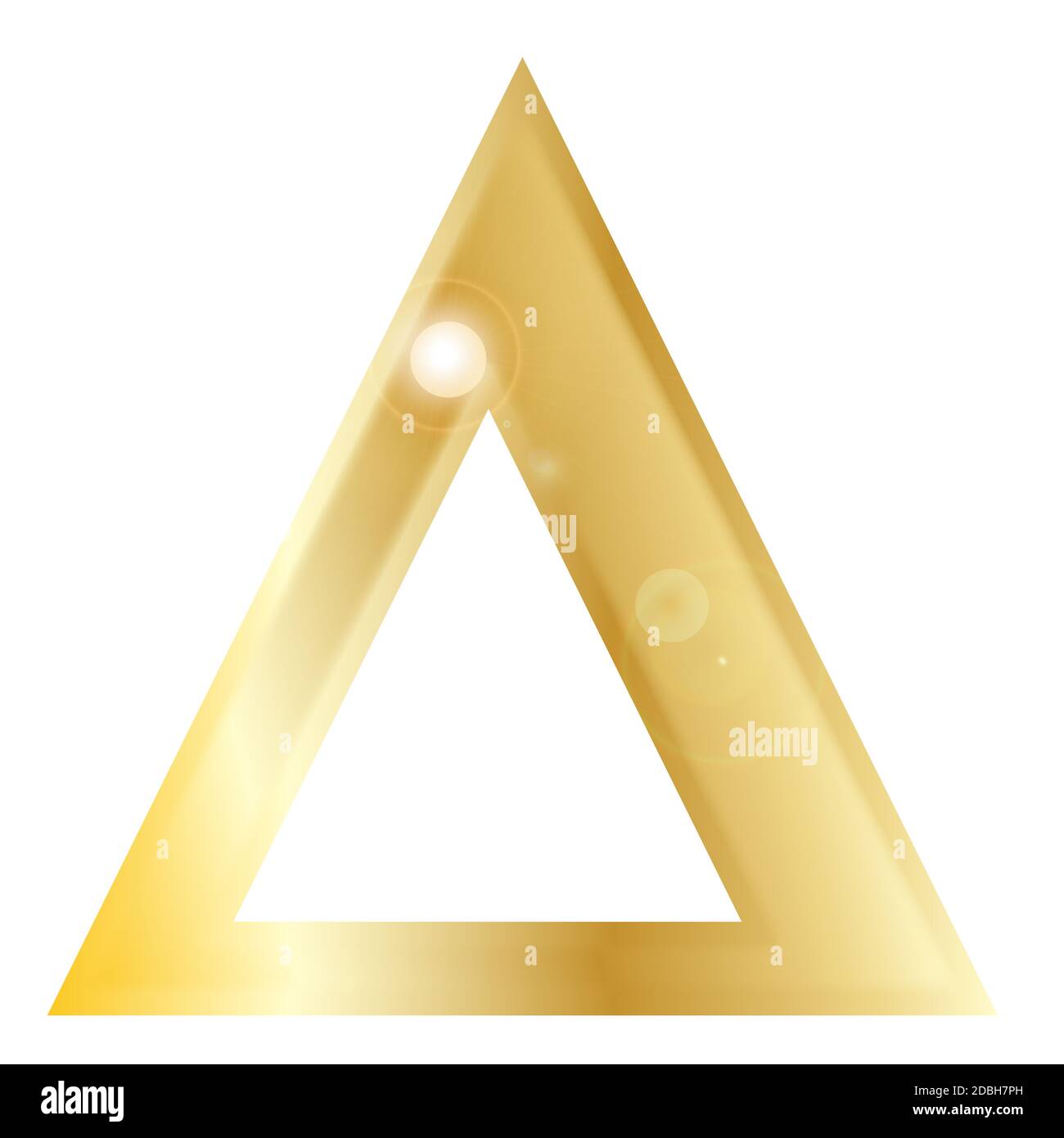Delta - a letter from the Greek alphabet isolated over a white ...