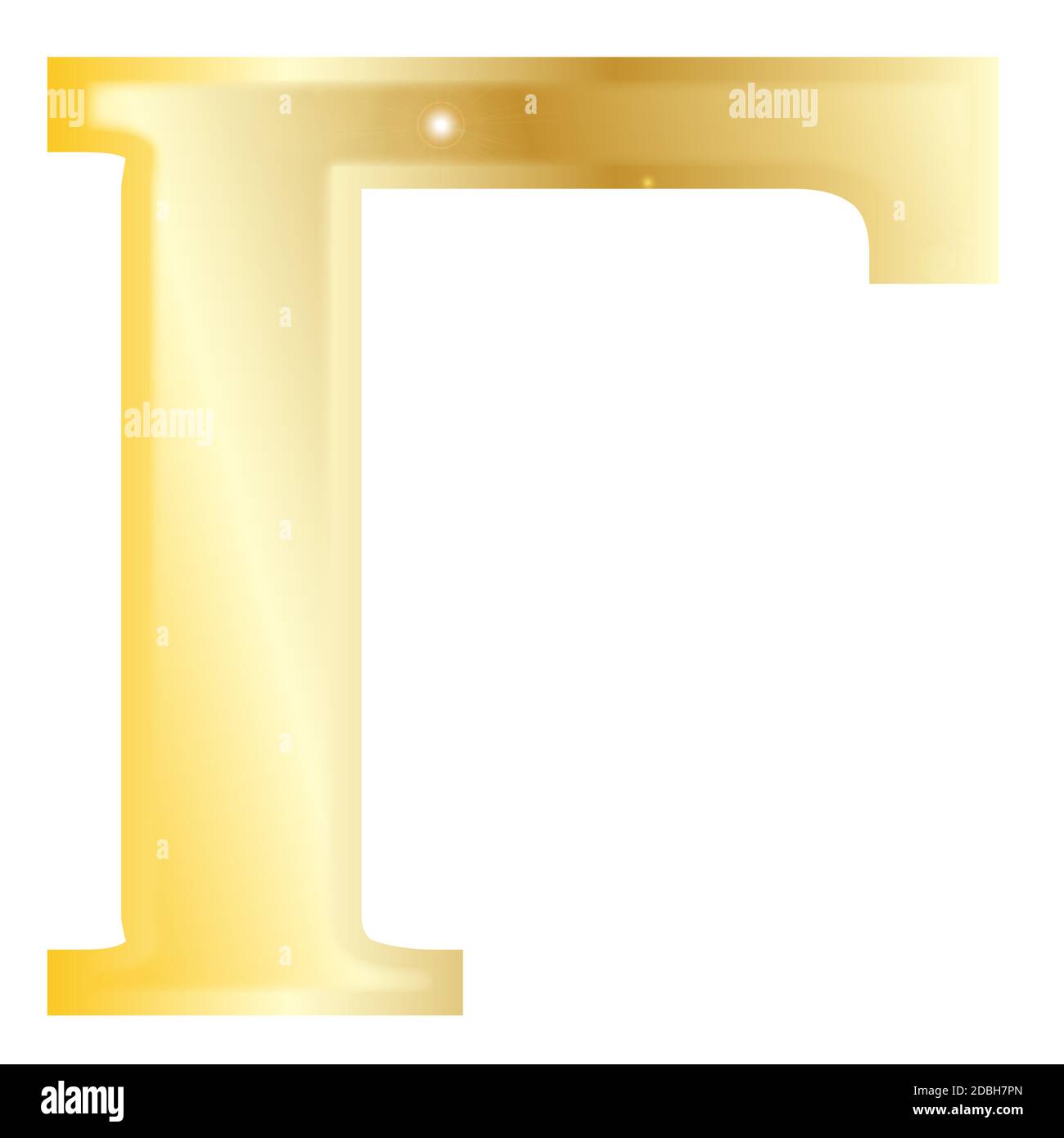 Gamma - a letter from the Greek alphabet isolated over a white ...