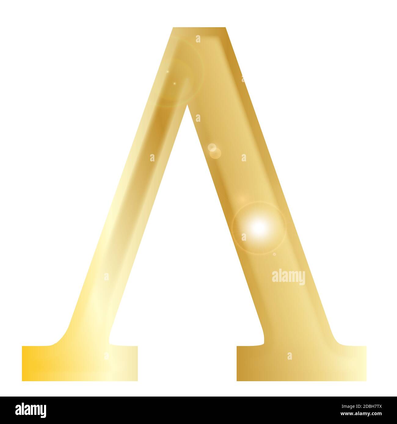 Lambda - a letter from the Greek alphabet isolated over a white ...
