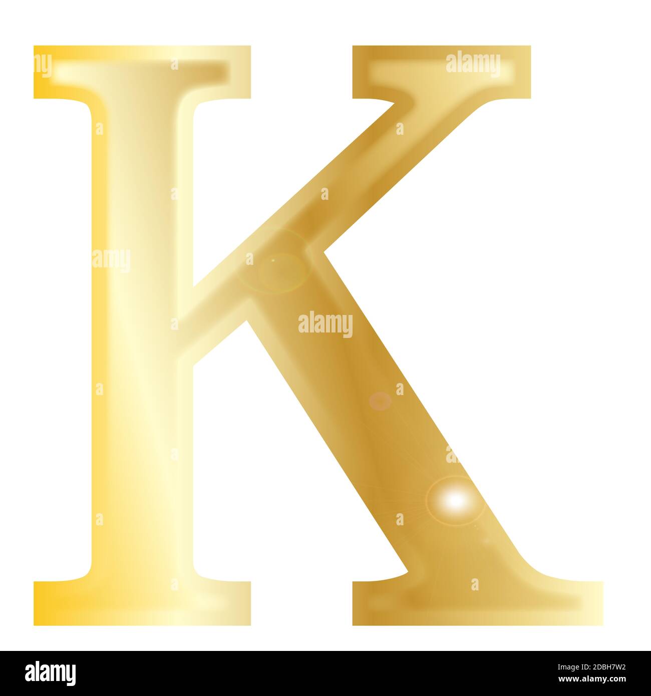 Kappa - a letter from the Greek alphabet isolated over a white ...