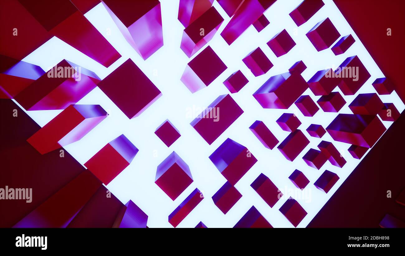 abstract red geometric background design, 3d rendering Stock Photo - Alamy