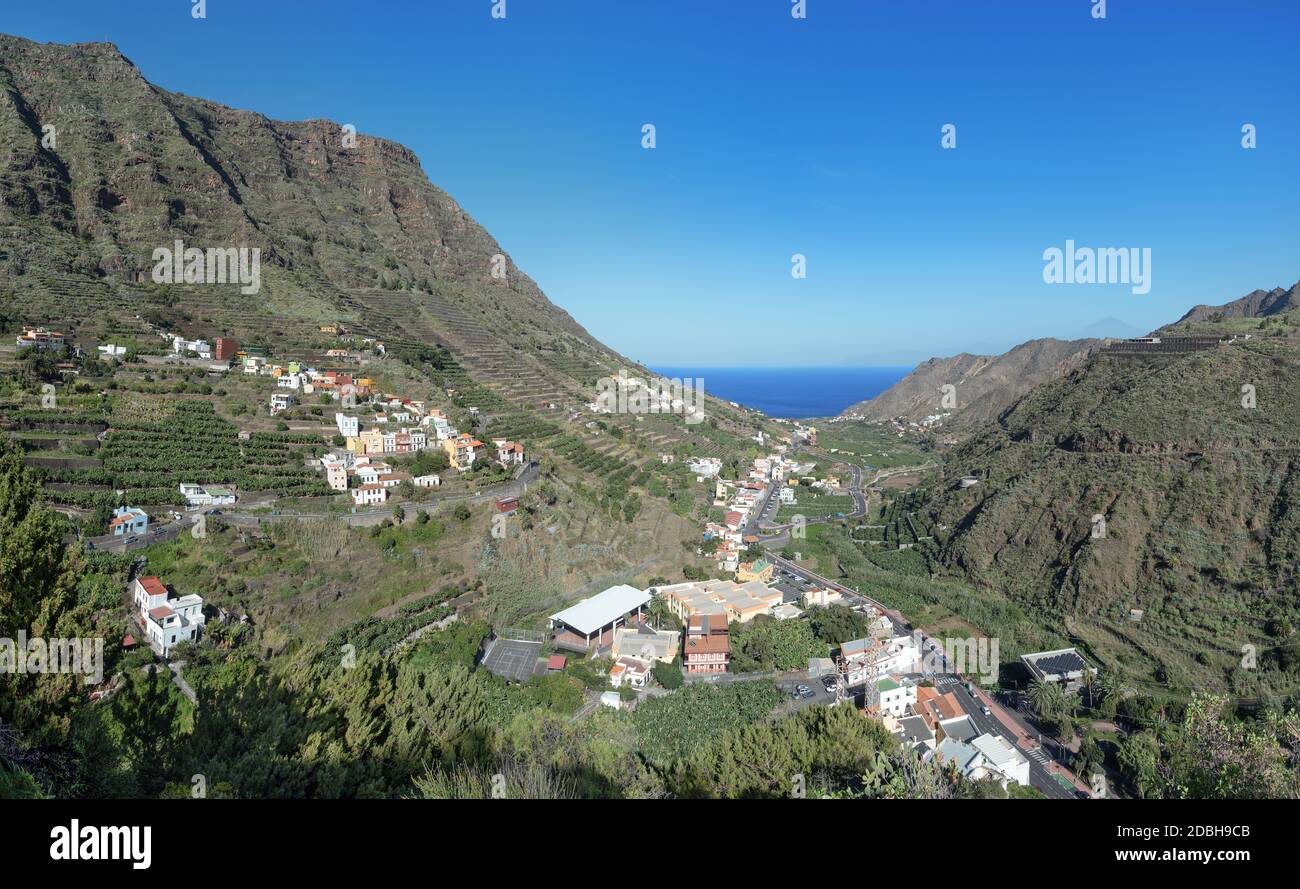 Mountainside of Hermigua, La Gomera, Canary Islands Stock Photo - Alamy