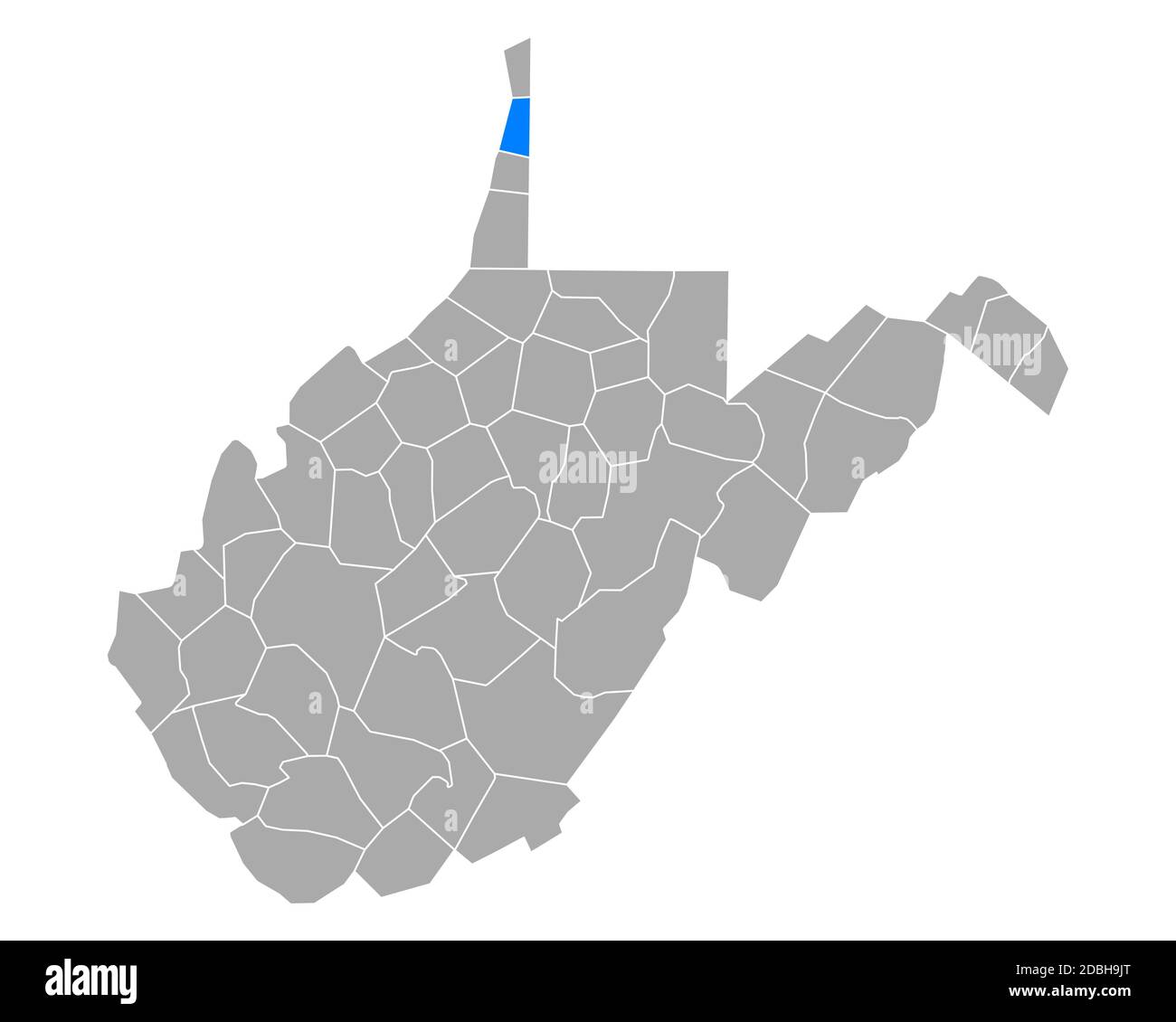 Map of Brooke in West Virginia Stock Photo - Alamy