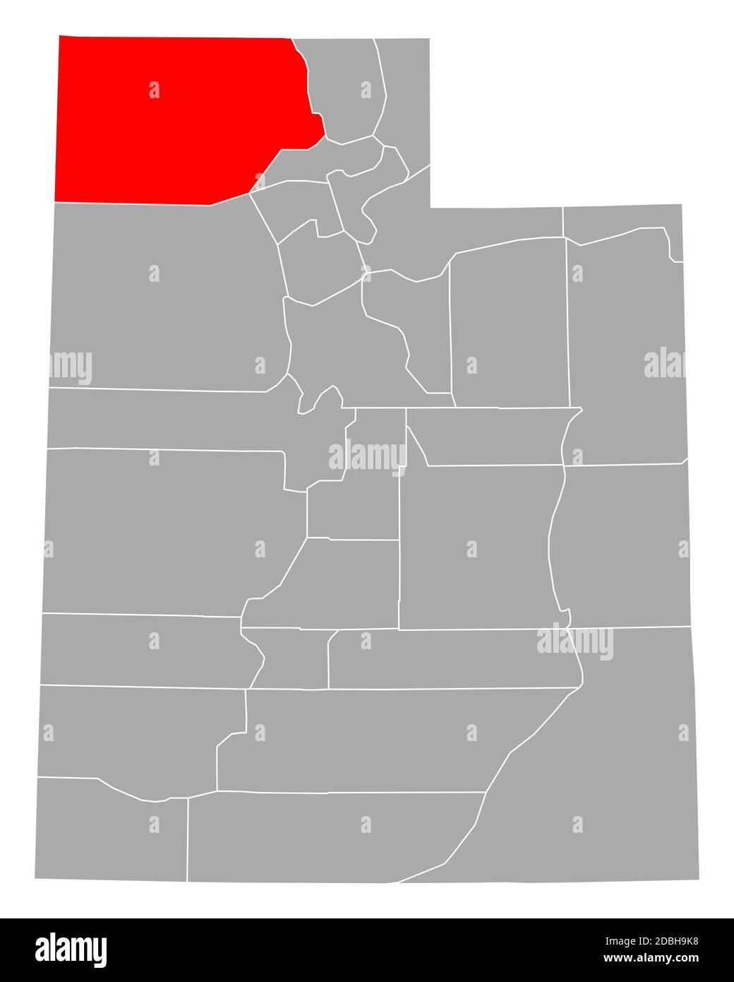 Map of Box Elder in Utah Stock Photo - Alamy