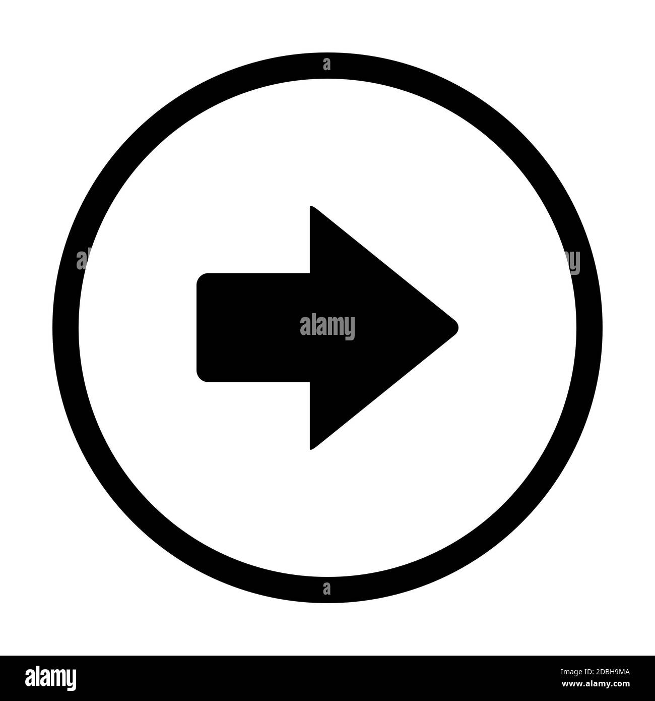 Right arrow and circle Stock Photo - Alamy