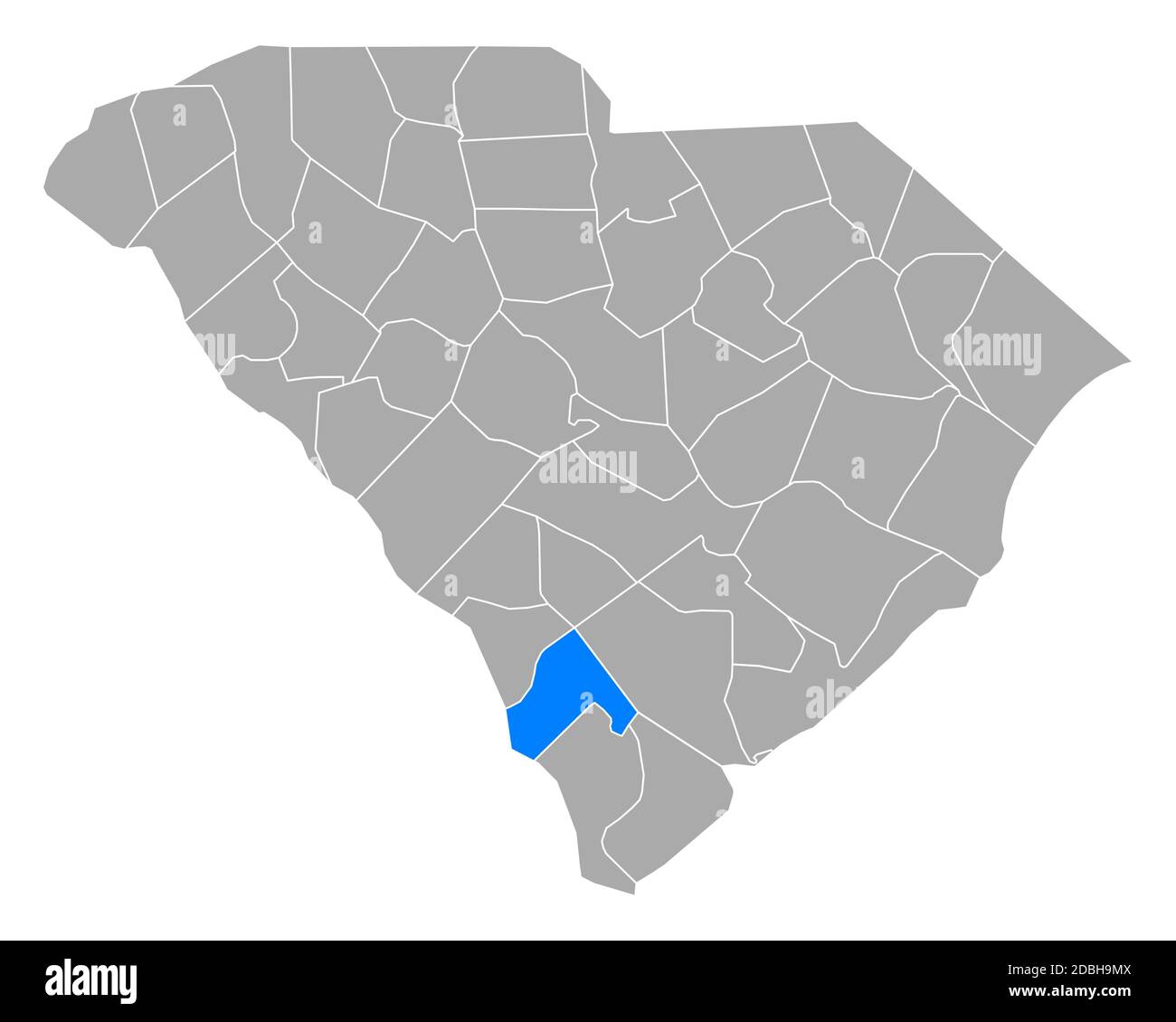 Map of Hampton in South Carolina Stock Photo - Alamy