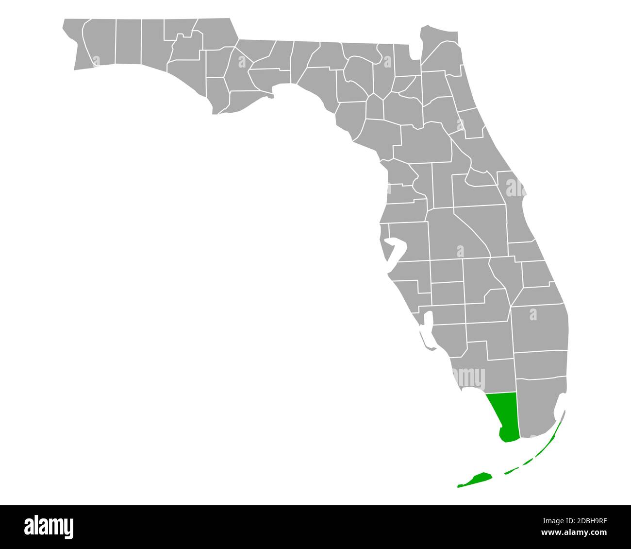 Map of Monroe in Florida Stock Photo - Alamy