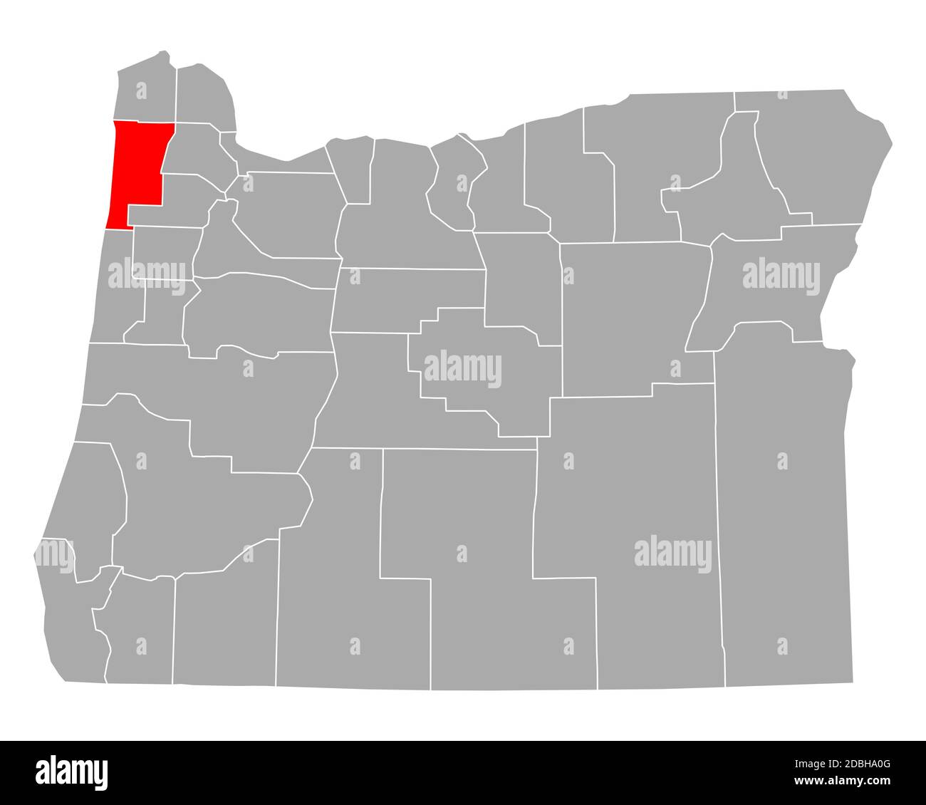 Map of Tillamook in Oregon Stock Photo - Alamy