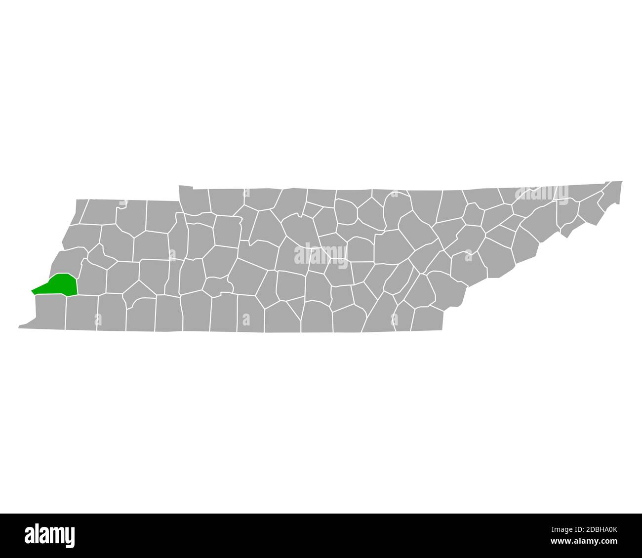 Map of Tipton in Tennessee Stock Photo - Alamy