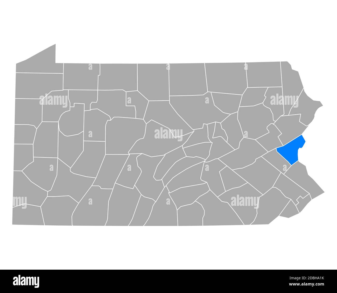 Map of Northampton in Pennsylvania Stock Photo - Alamy