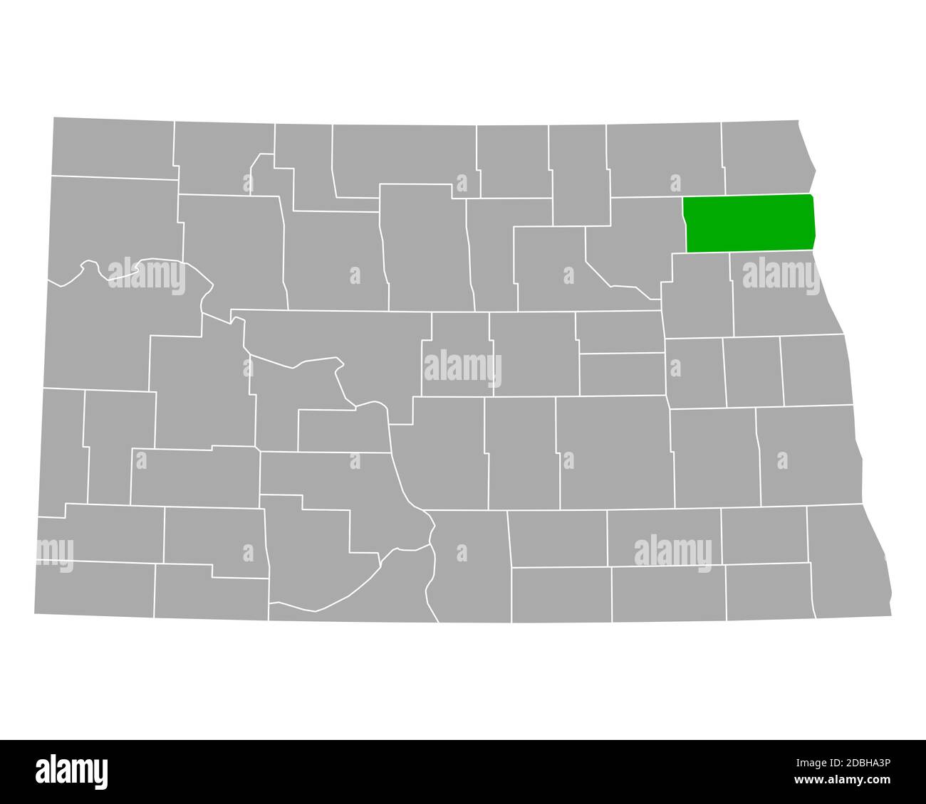 Walsh county map hi-res stock photography and images - Alamy