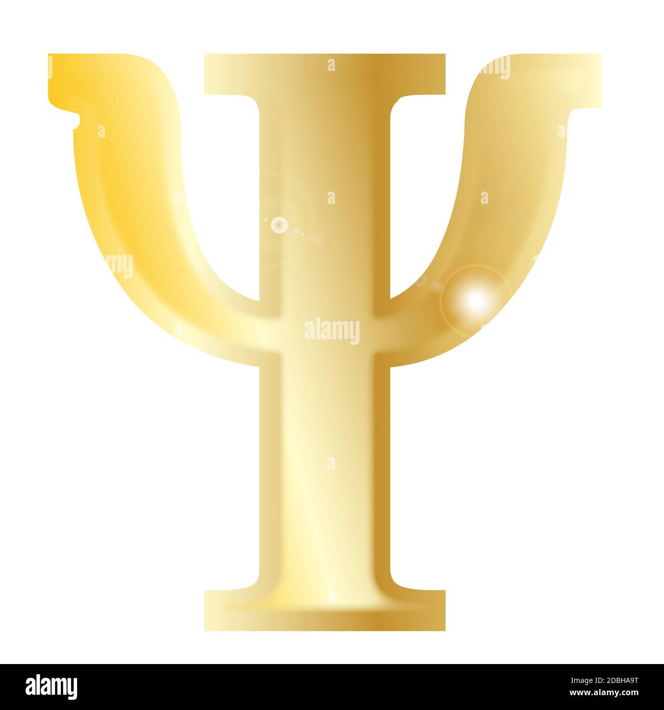 Psi- a letter from the Greek alphabet isolated over a white Background ...