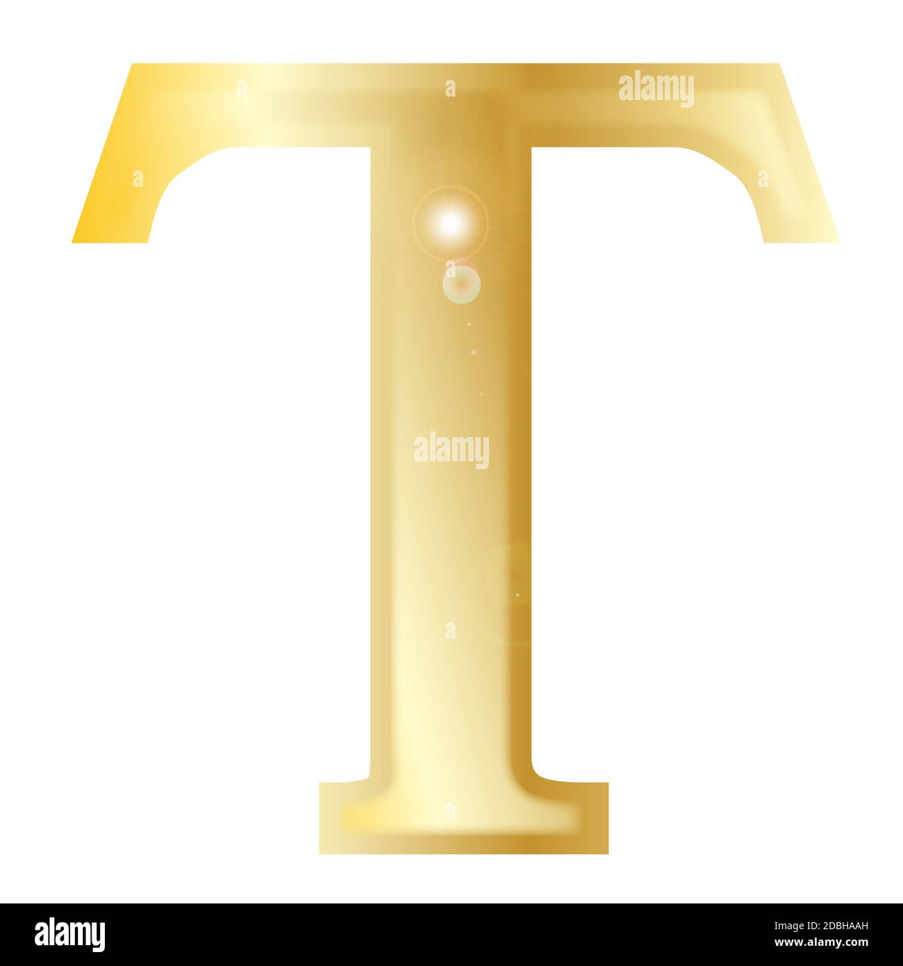 Tau- a letter from the Greek alphabet isolated over a white Background ...