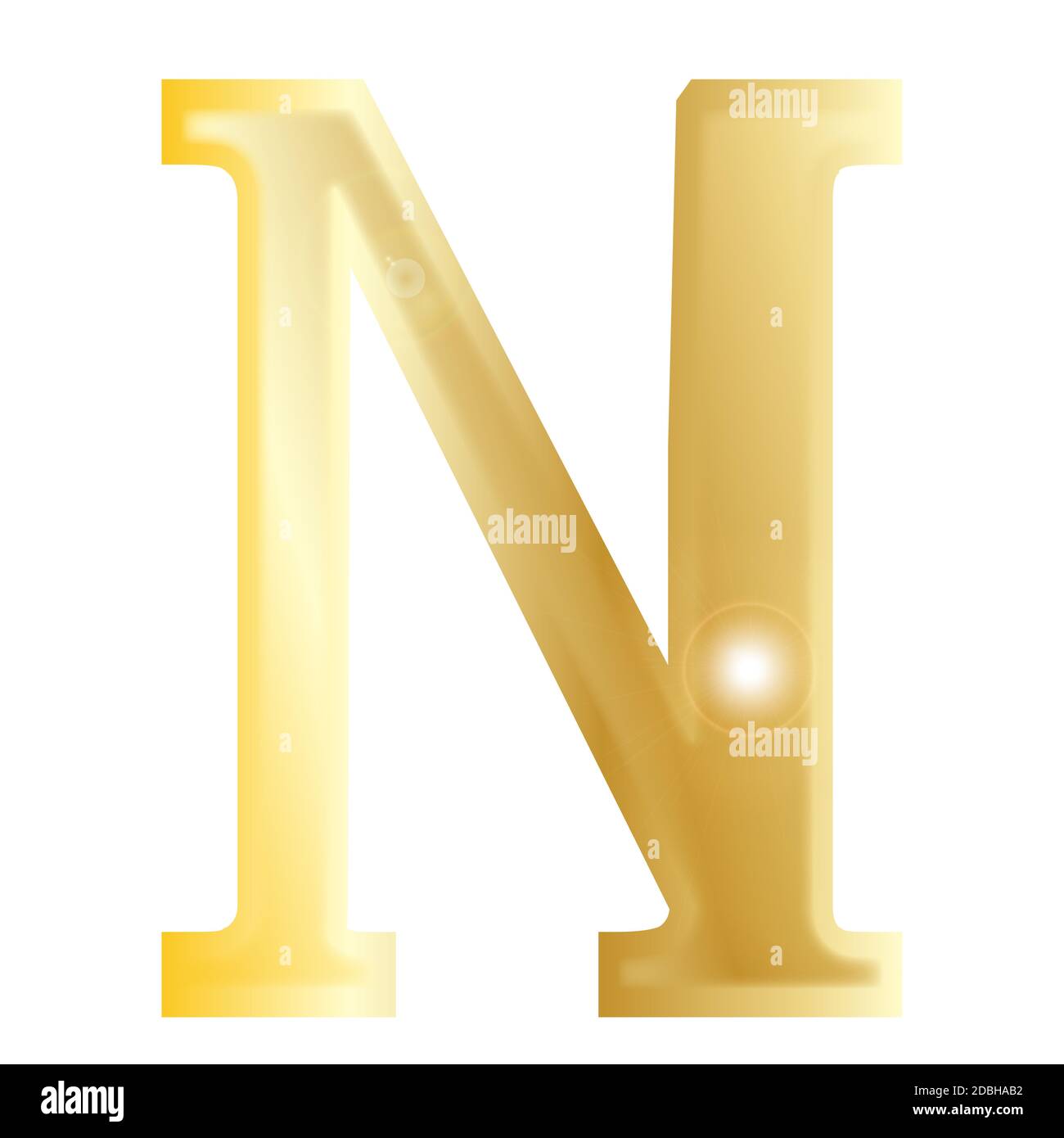 Nu - a letter from the Greek alphabet isolated over a white Background ...