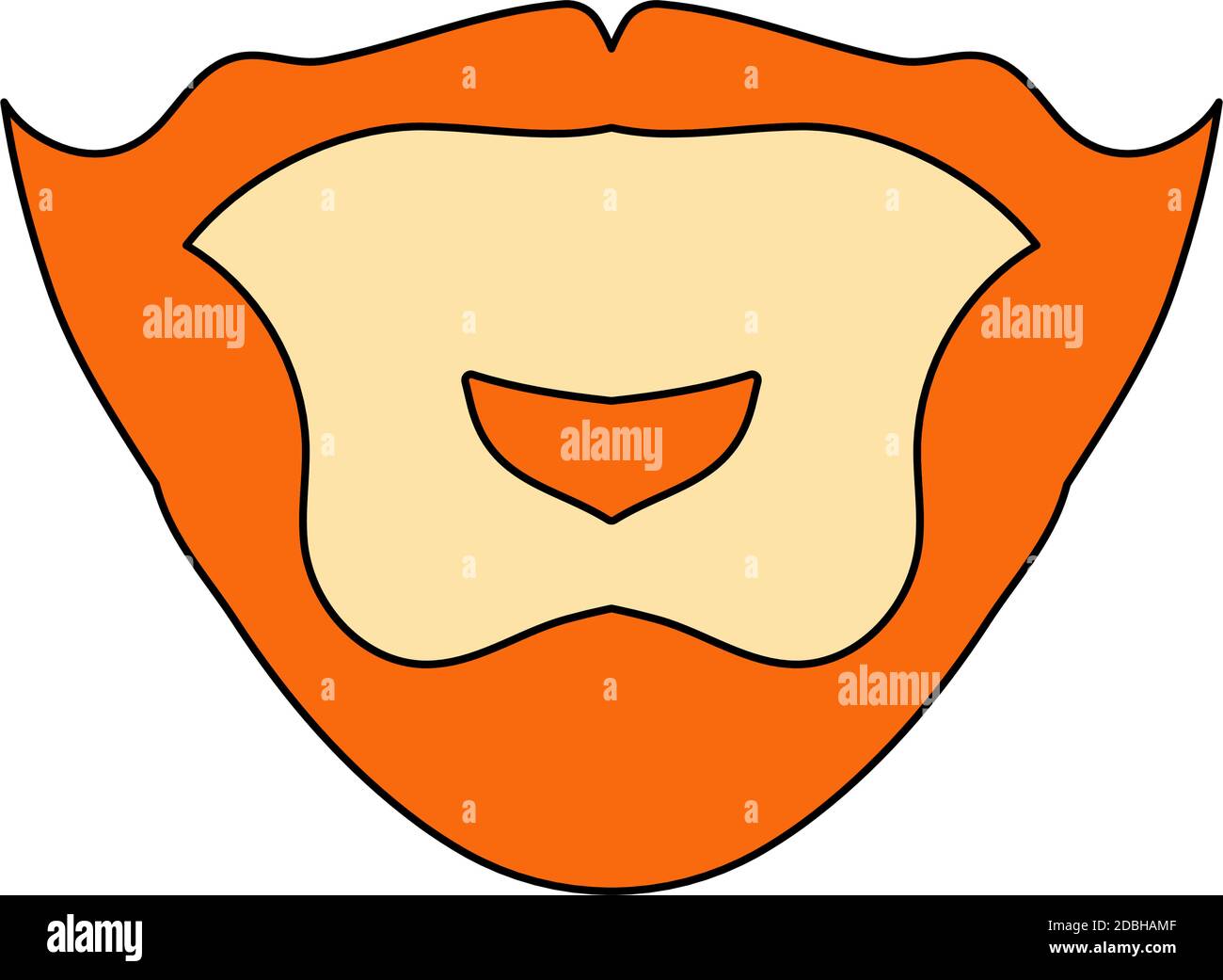 Goatee Icon. Editable Outline With Color Fill Design. Vector ...