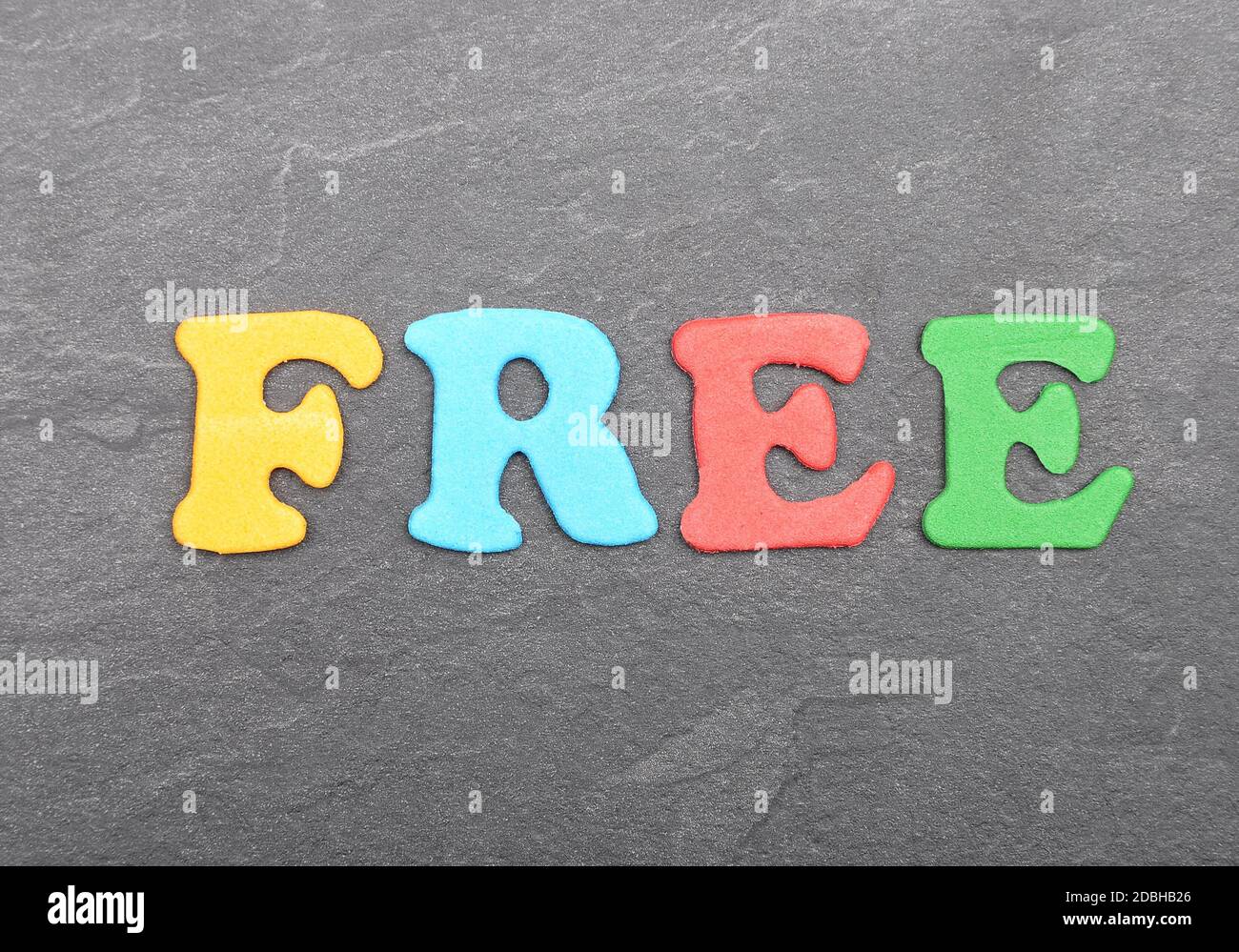 Term from colorful letters on slate board Stock Photo - Alamy