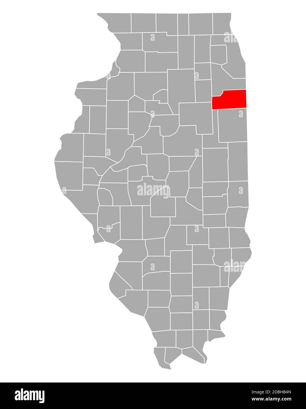 Map of Kankakee in Illinois Stock Photo - Alamy