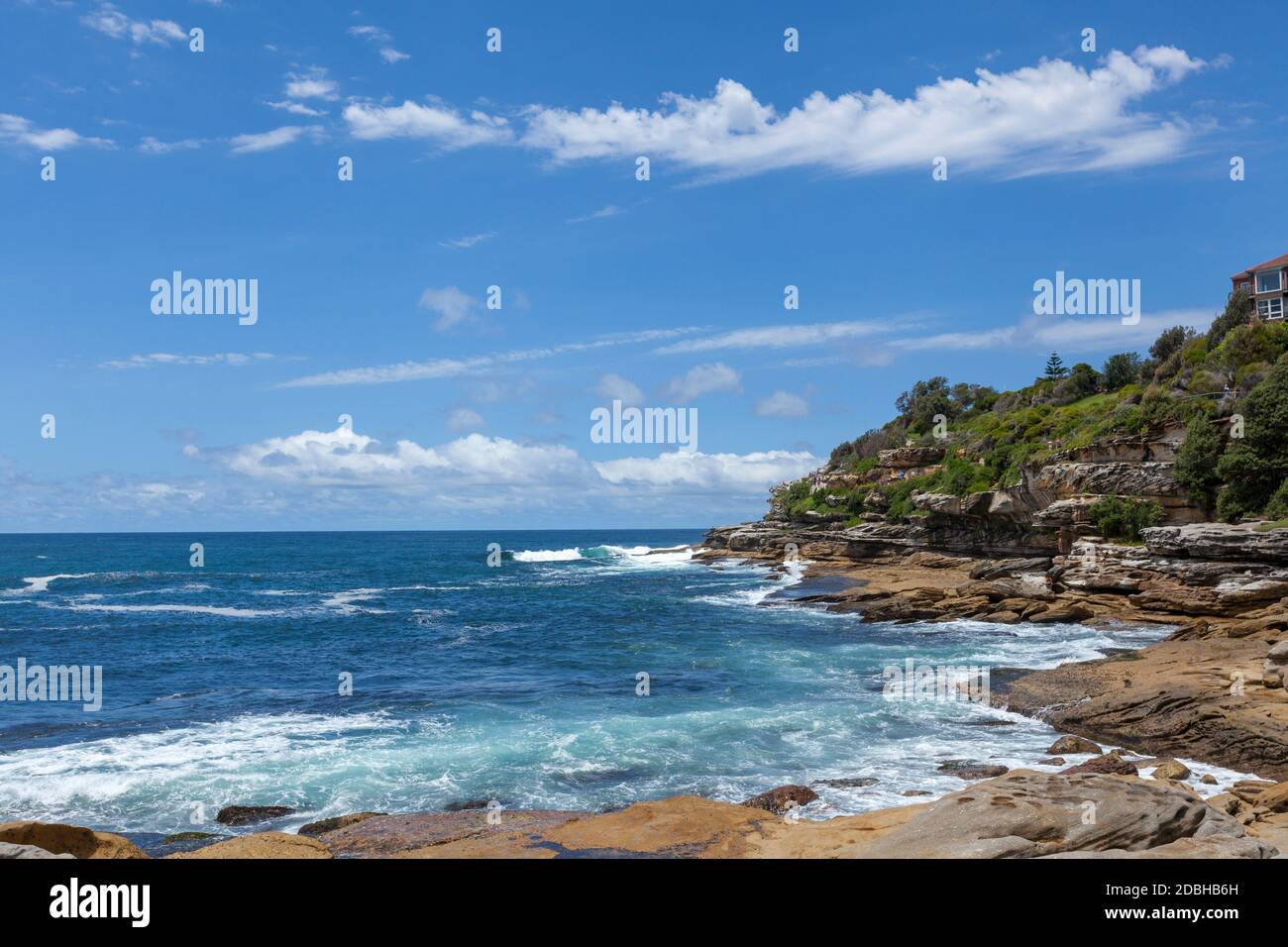 Natural Waves pattern on stone surface with ocean rocky beach view at ...