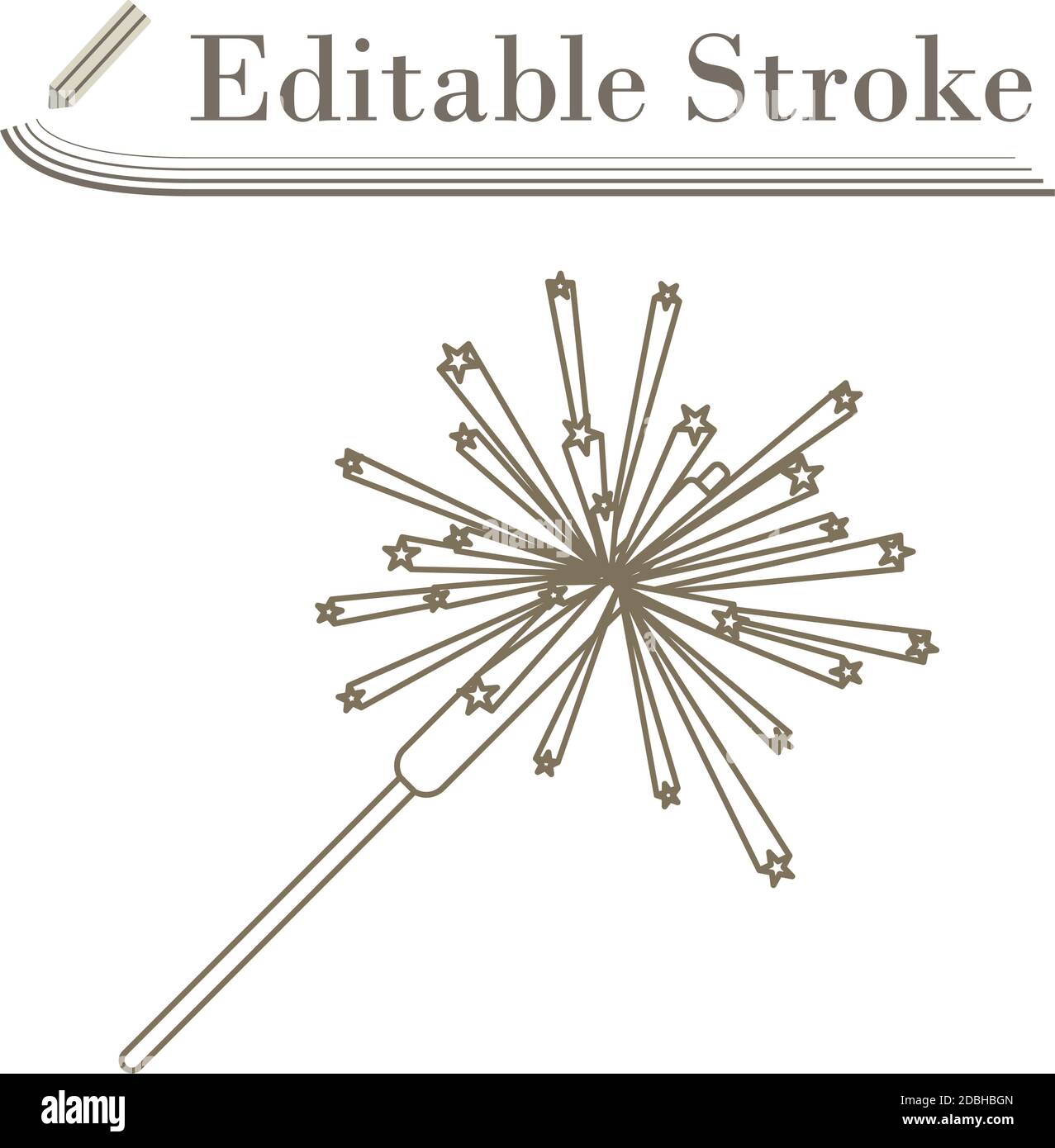 Party Sparkler Icon. Editable Stroke Simple Design. Vector Illustration ...