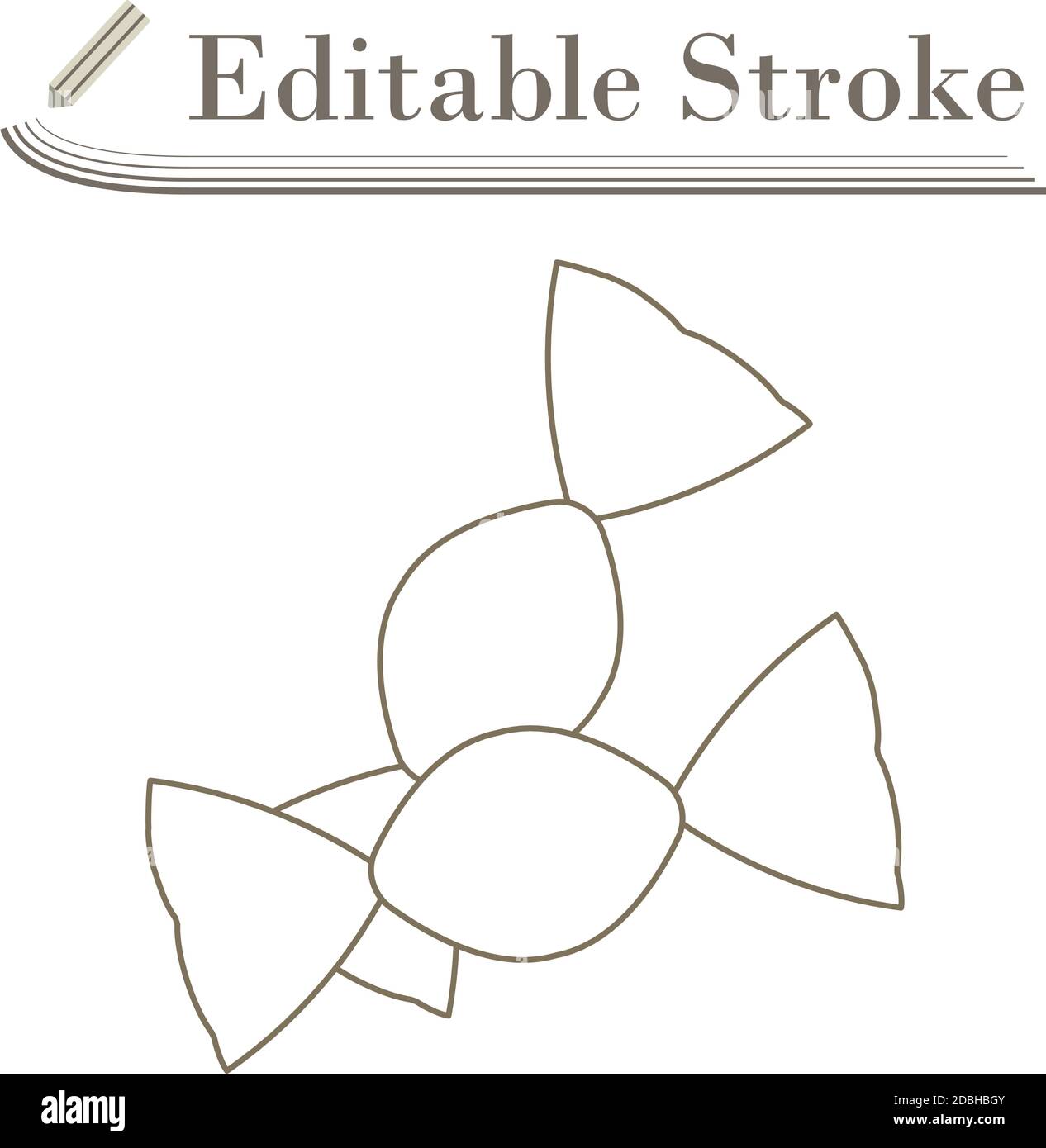 Candy Icon. Editable Stroke Simple Design. Vector Illustration Stock ...