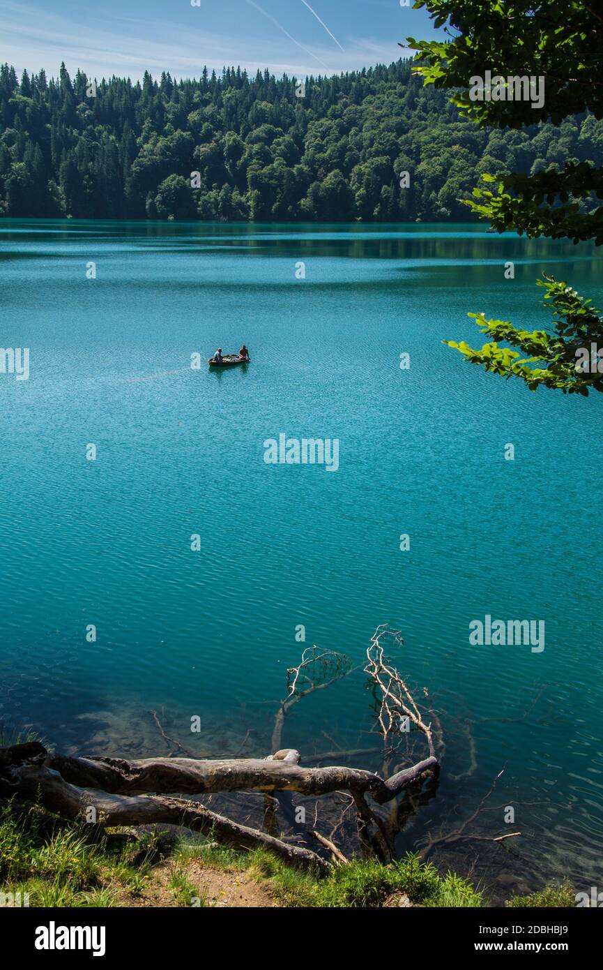 lake pavin in puy de dome in france Stock Photo - Alamy