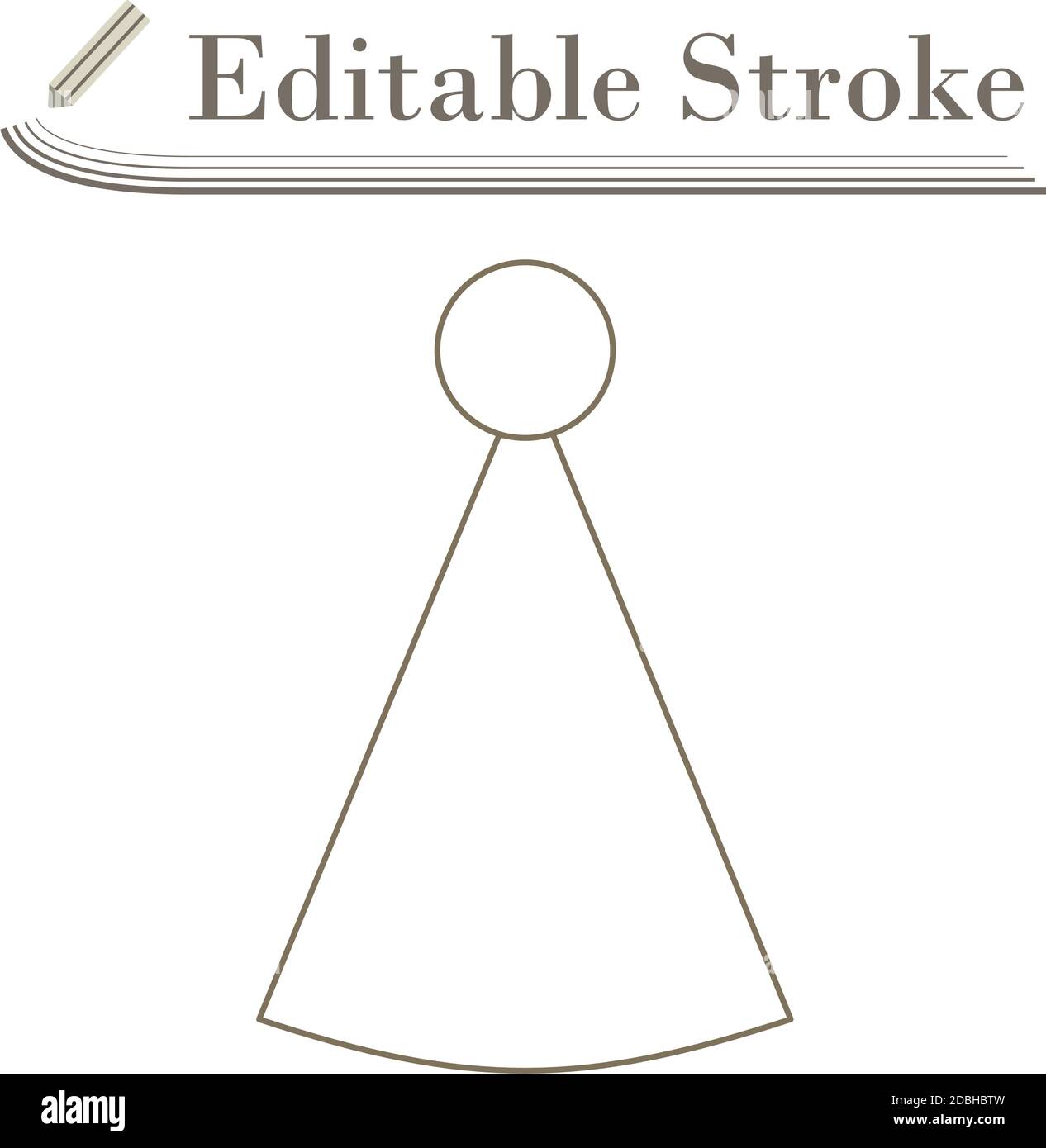 Party Cone Hat Icon. Editable Stroke Simple Design. Vector Illustration ...