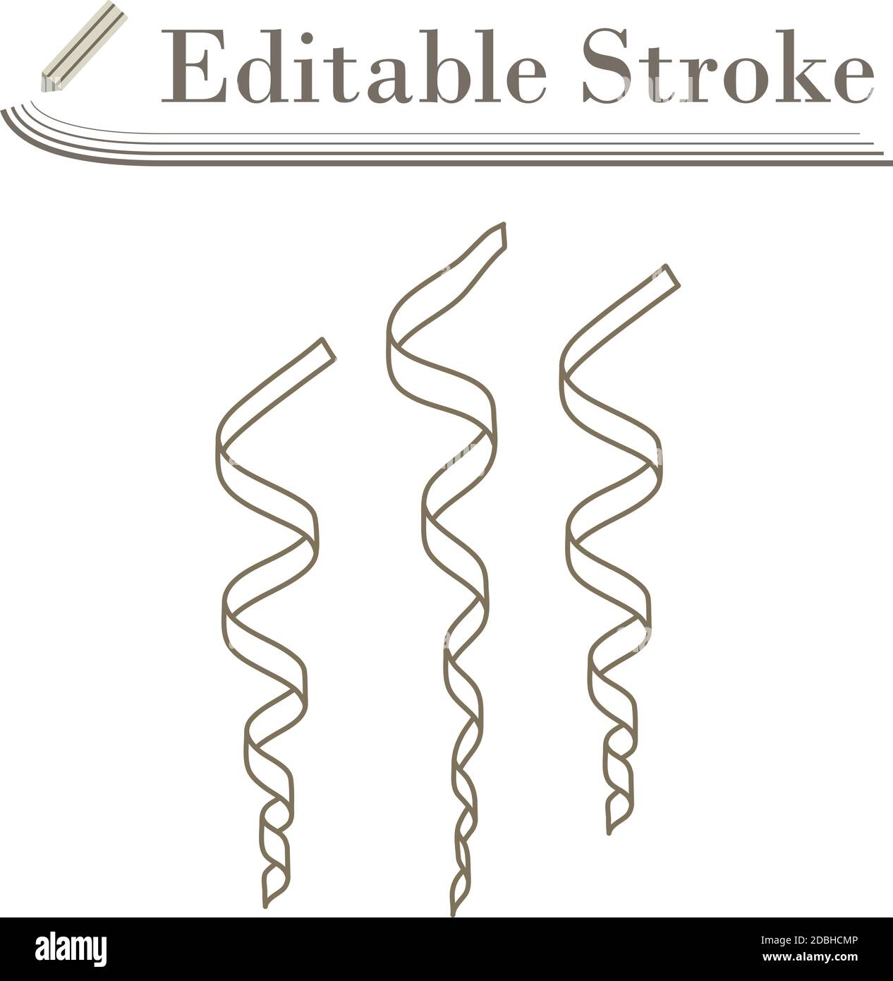 Party Serpentine Icon. Editable Stroke Simple Design. Vector ...