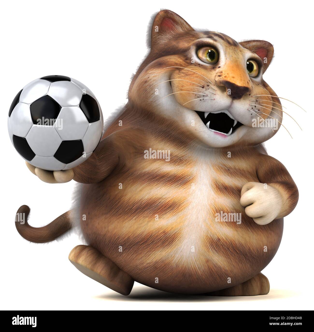 Fun cat - 3D Illustration Stock Photo - Alamy