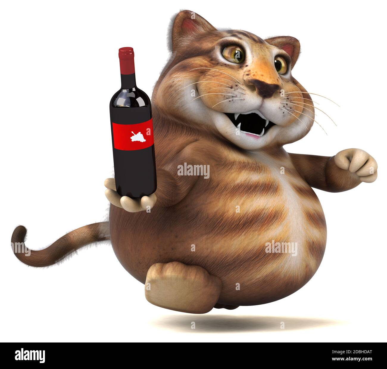 Fun cat - 3D Illustration Stock Photo - Alamy