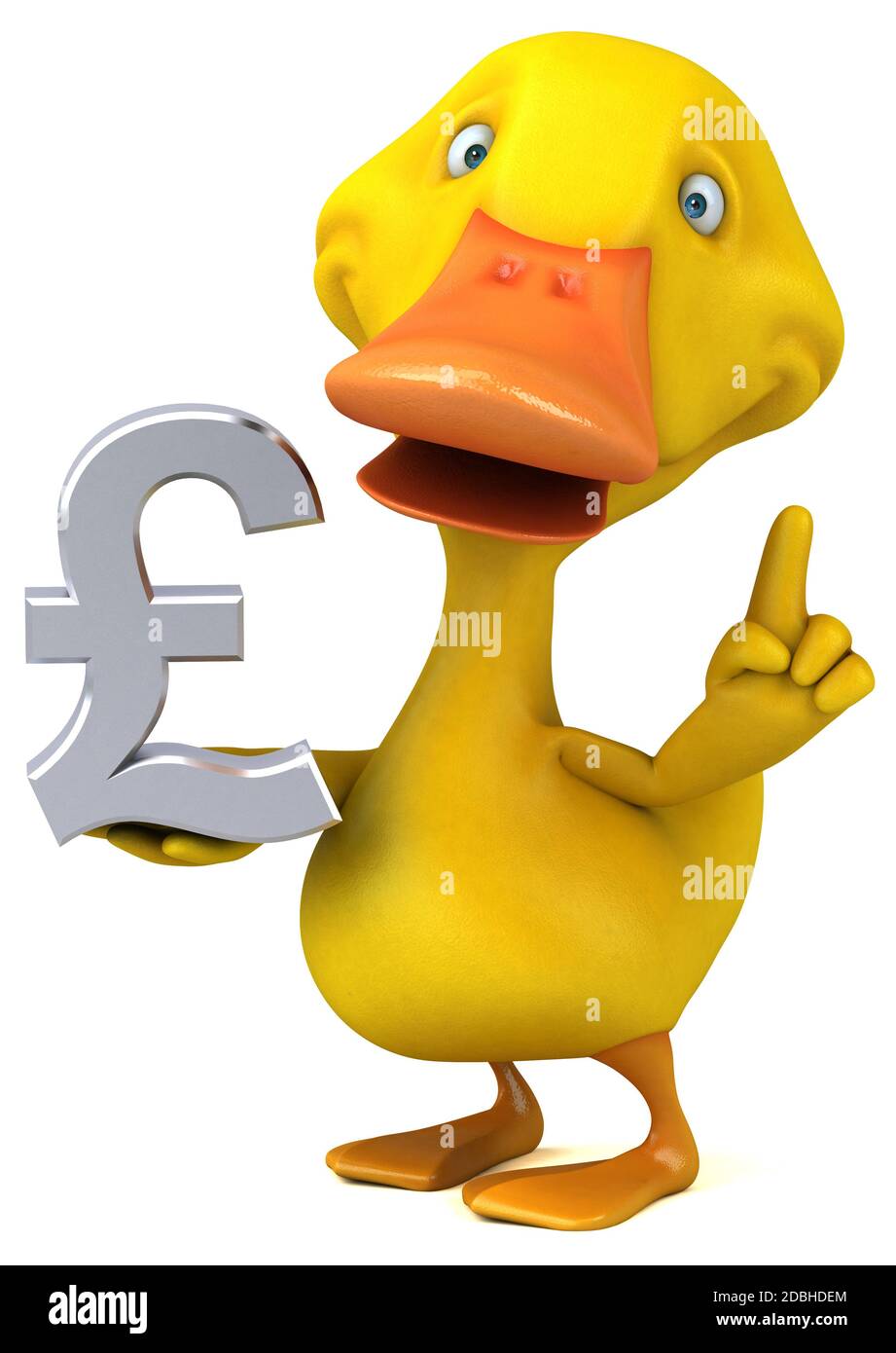 Fun duck - 3D Illustration Stock Photo - Alamy