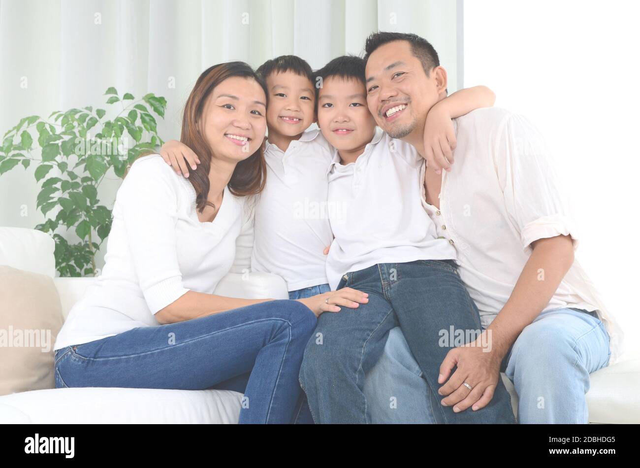 happy asian family parent spending time with their smiling children ...