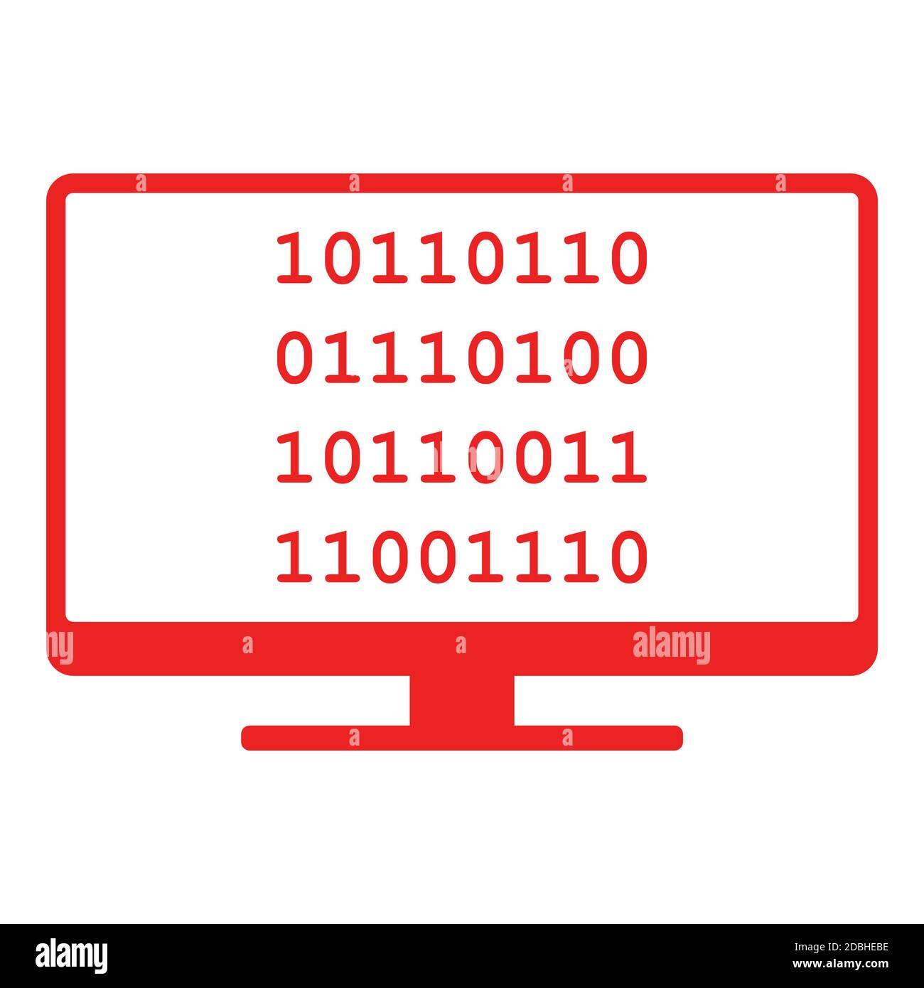 Binary code and screen Stock Photo - Alamy