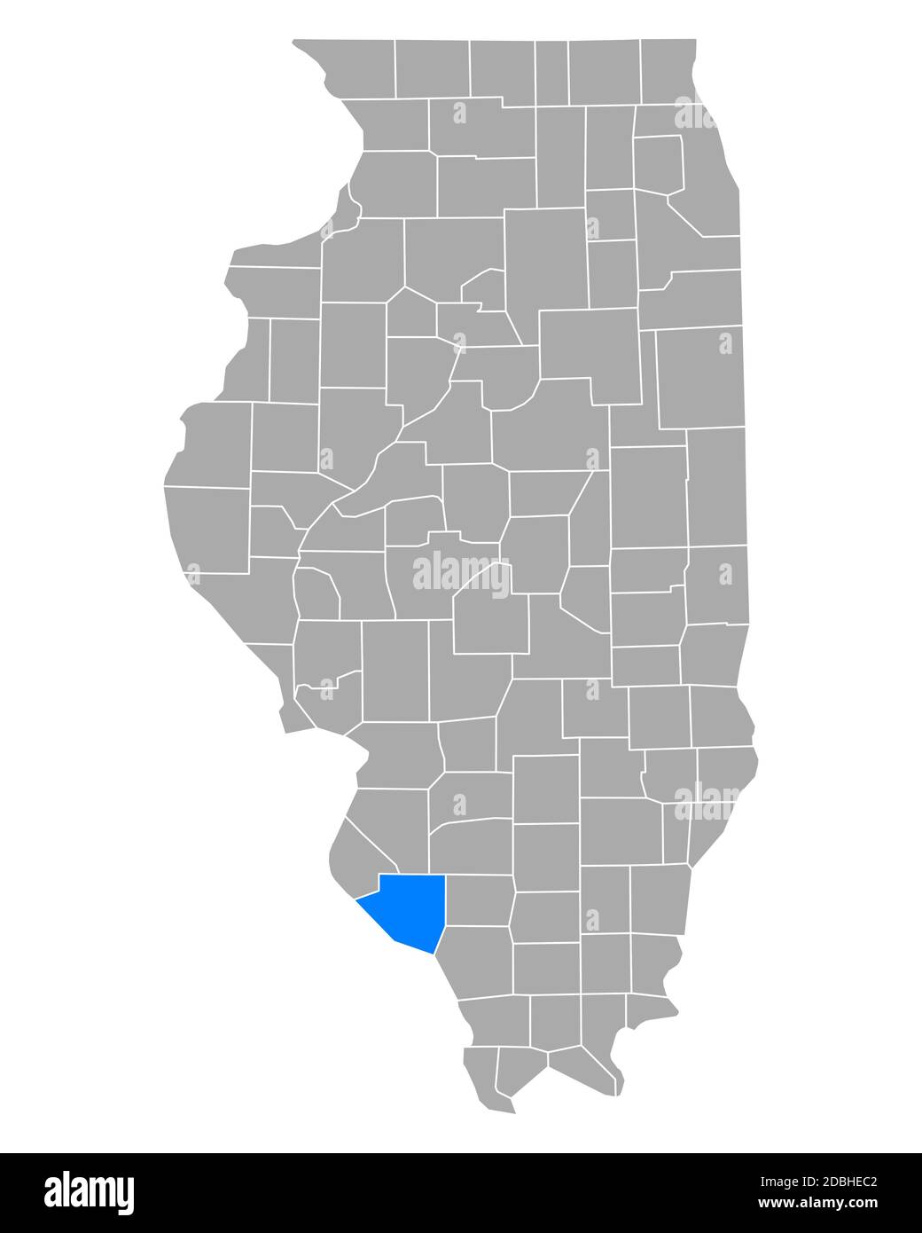 Map of Randolph in Illinois Stock Photo - Alamy