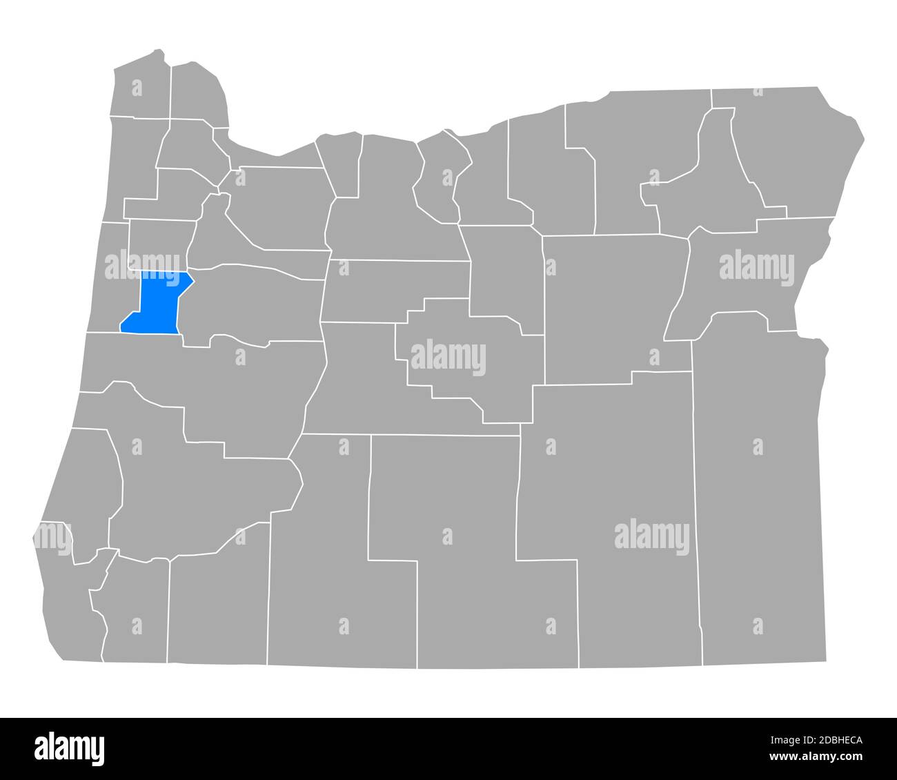 Map of Benton in Oregon Stock Photo - Alamy