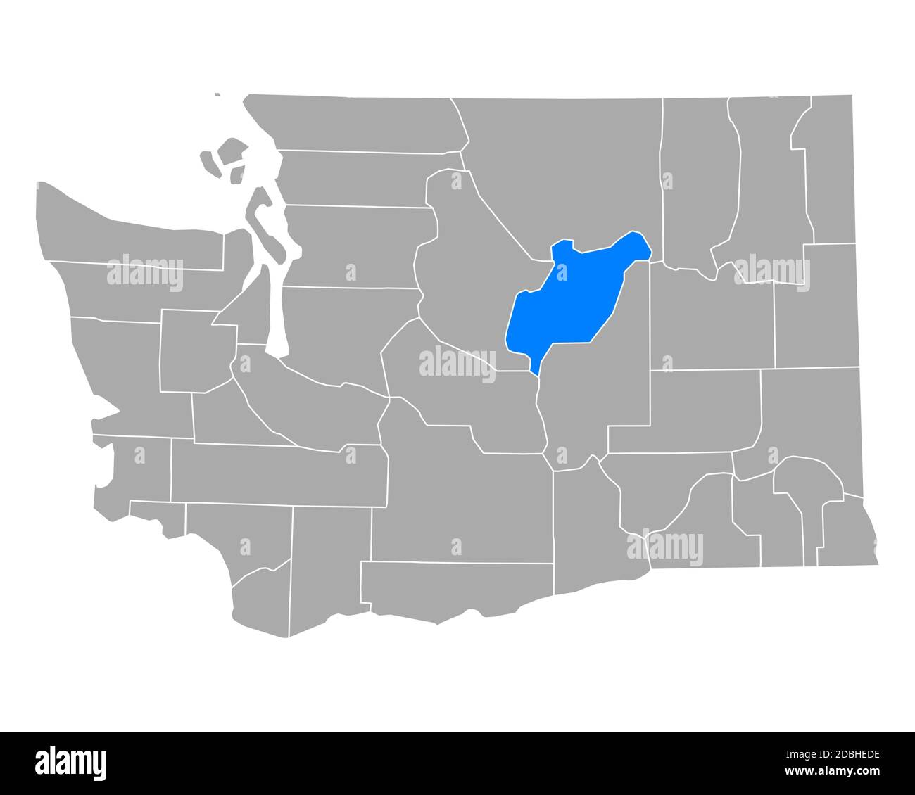 Map of Douglas in Washington Stock Photo - Alamy
