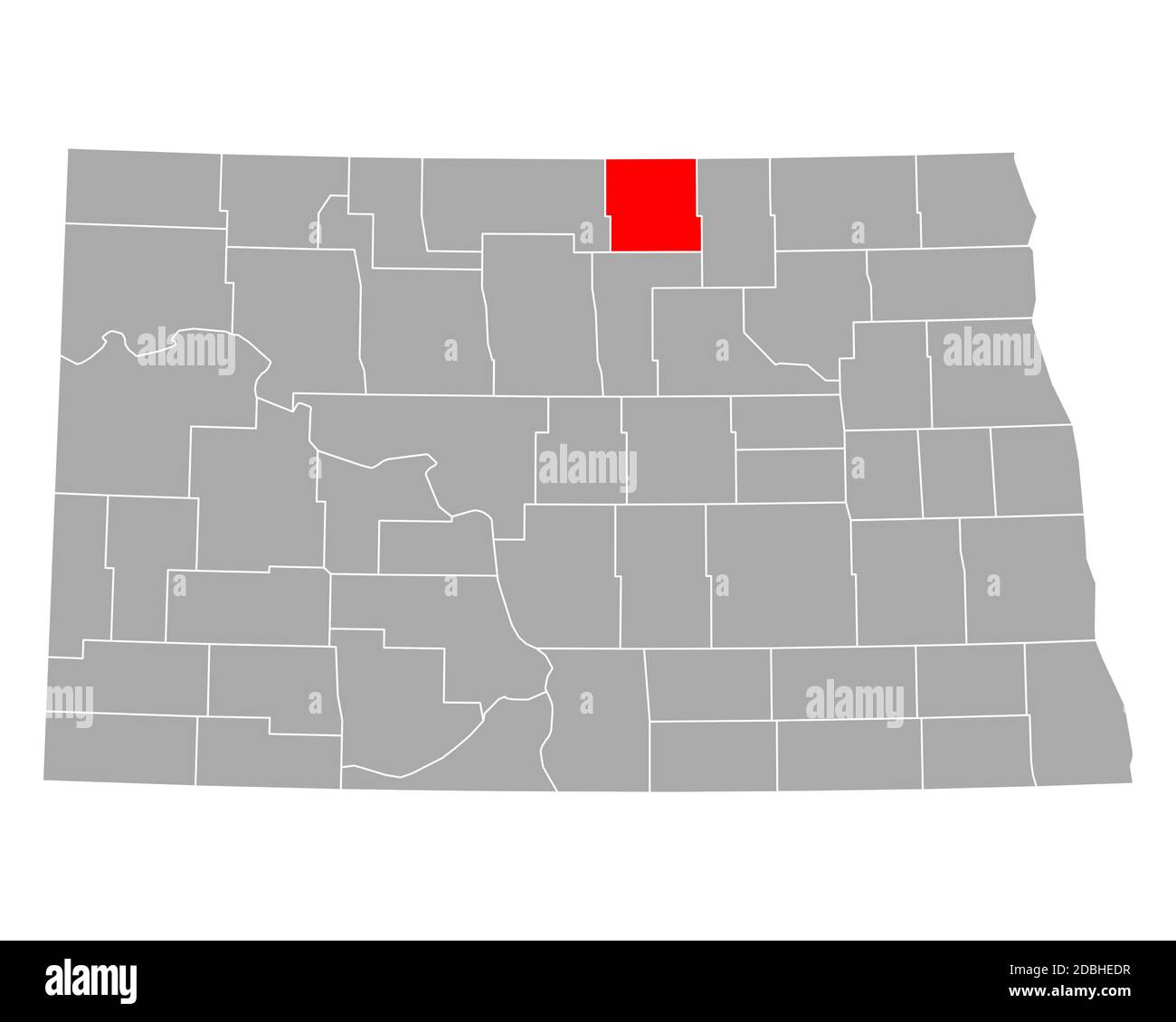 Map of Rolette in North Dakota Stock Photo - Alamy