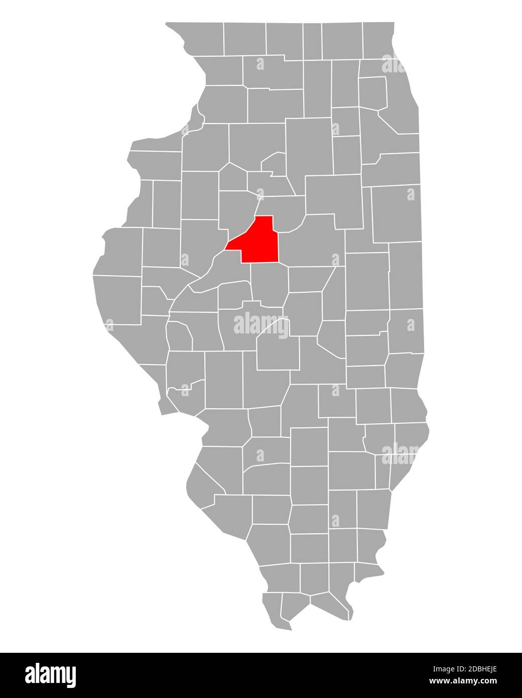 Map of Tazewell in Illinois Stock Photo - Alamy