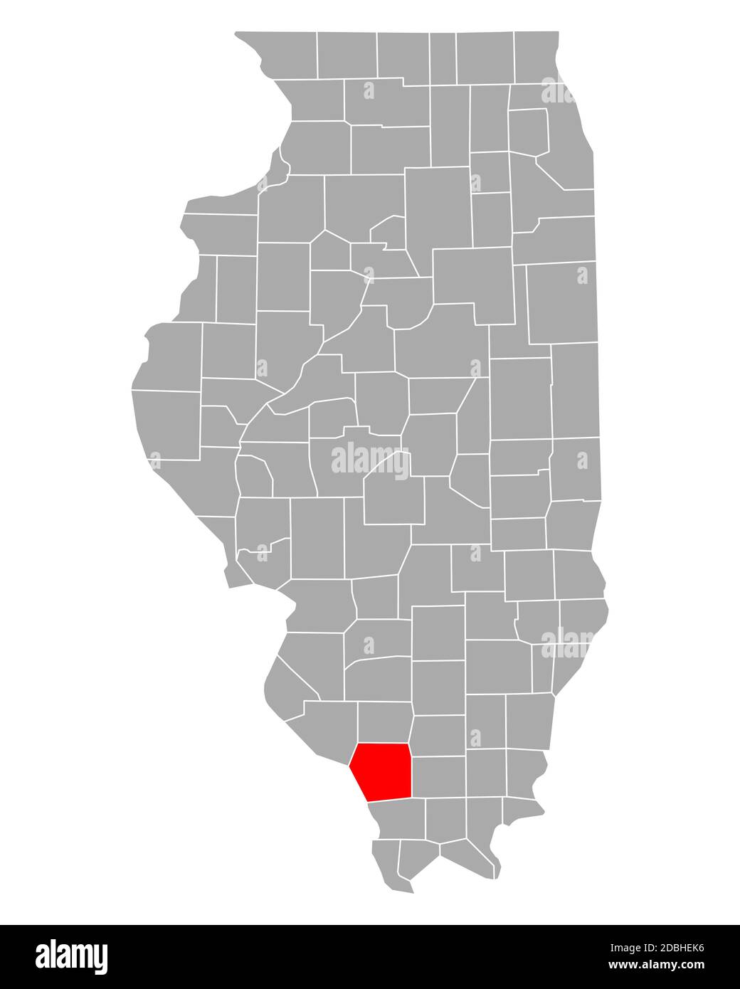 Illinois jackson county map Cut Out Stock Images & Pictures - Alamy