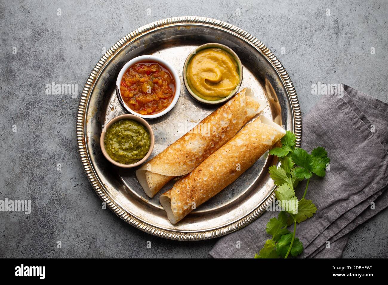 Traditional Indian Dosa Stock Photo - Alamy