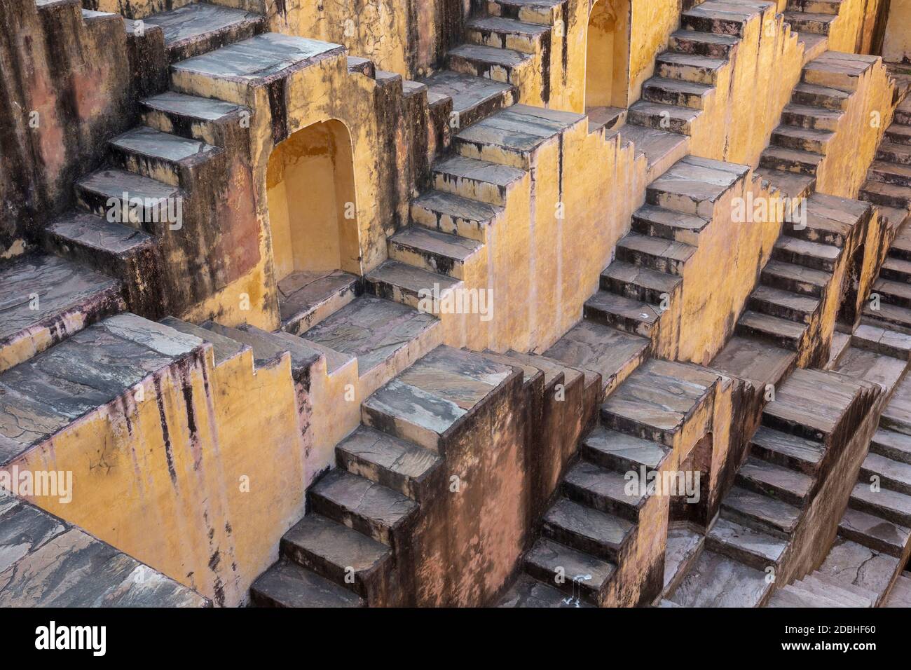 the stepwells of Chand Baori, in Jaipur, India. It was built as a ...