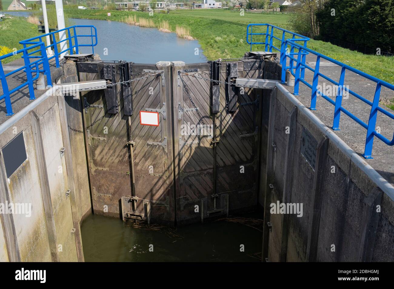 Vintage water lock in the netherlands Stock Photo - Alamy